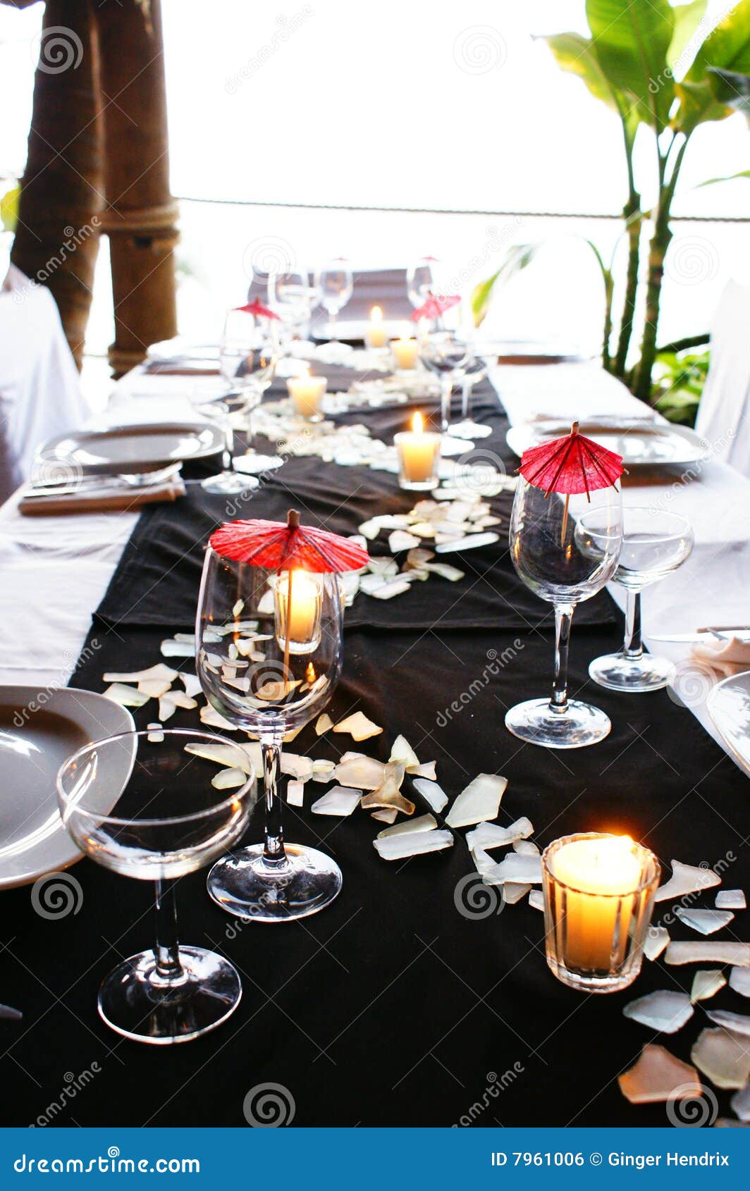 Red Table setting stock photo. Image of canopy, cloth - 7961006