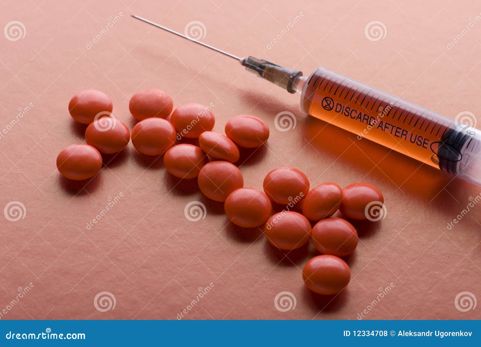 Red Tablet and Syringe on Red Stock Photo - Image of healthcare ...