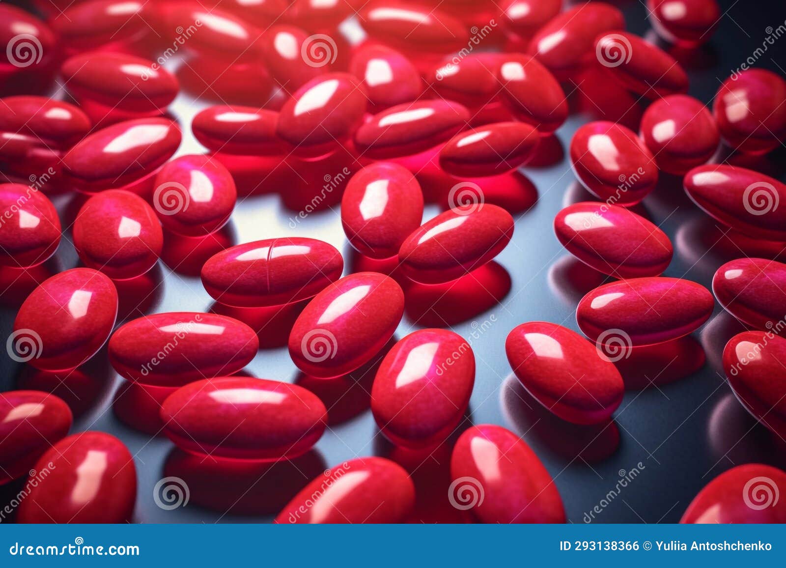 Red Tablets. Pharmaceutical Factory Stock Illustration - Illustration ...