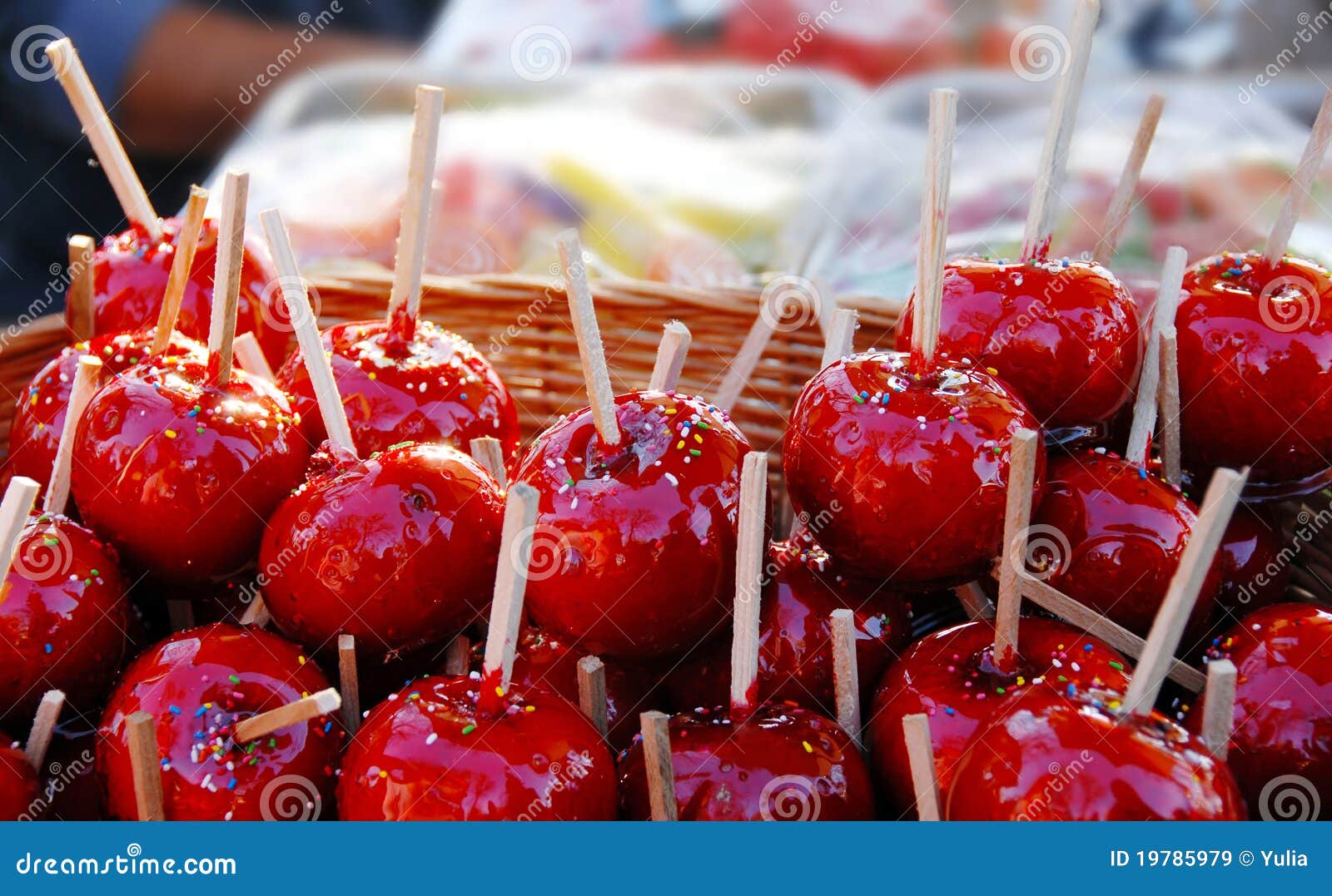 Red taffy apples stock image. Image of crunch, apple - 19785979