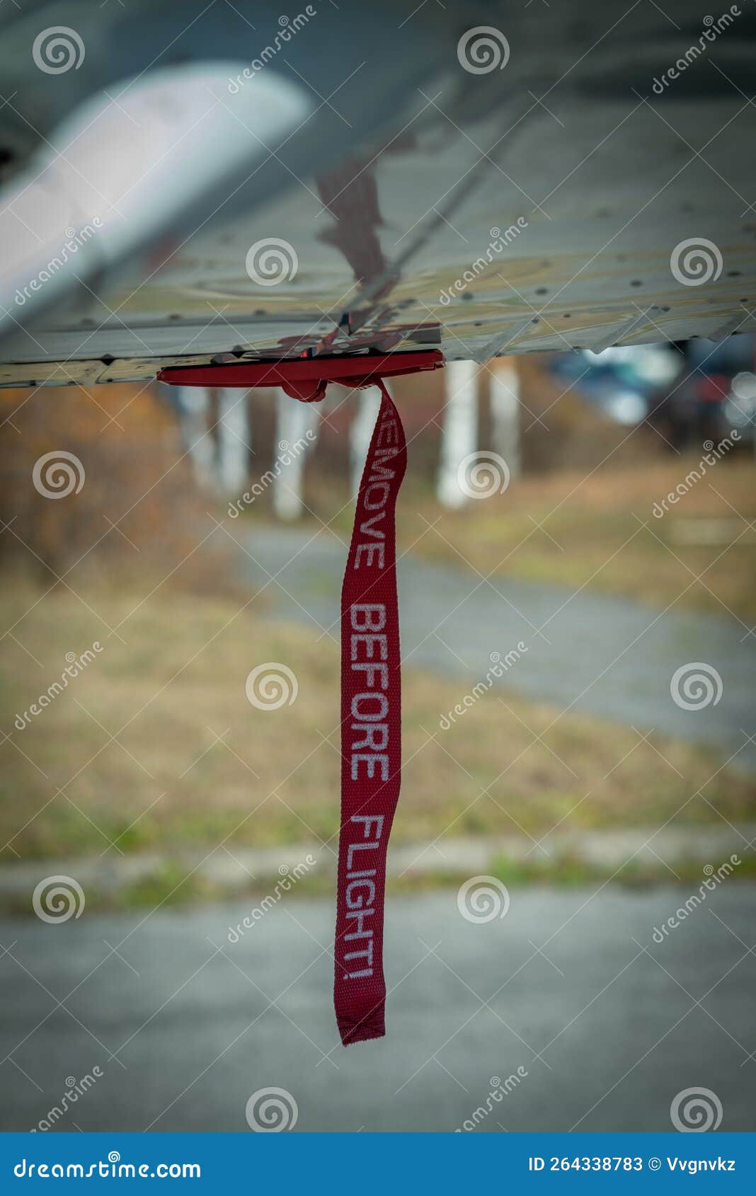 Red Tag for the Aircraft when Ready To Take Off Stock Image - Image of ...