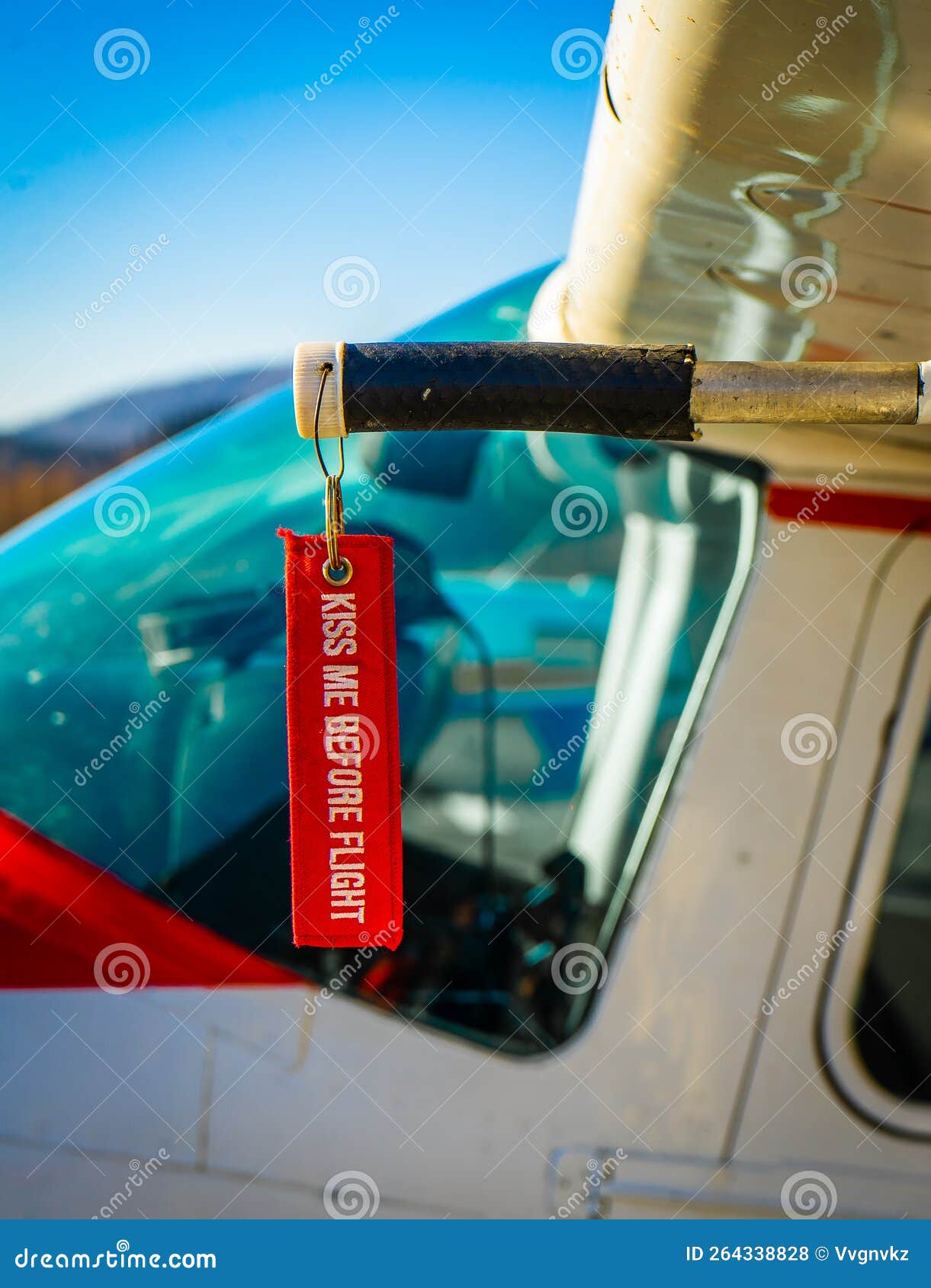 Red Tag for the Aircraft when Ready To Take Off Stock Photo - Image of ...