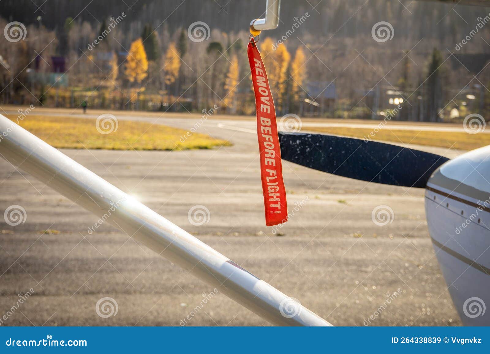 Red Tag for the Aircraft when Ready To Take Off Stock Image - Image of ...