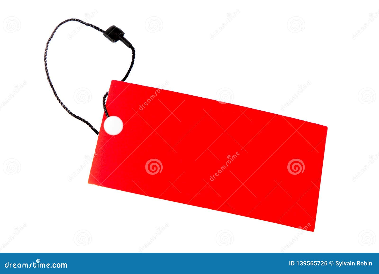 Red Tag Label Isolated in White Background Stock Photo - Image of sale ...