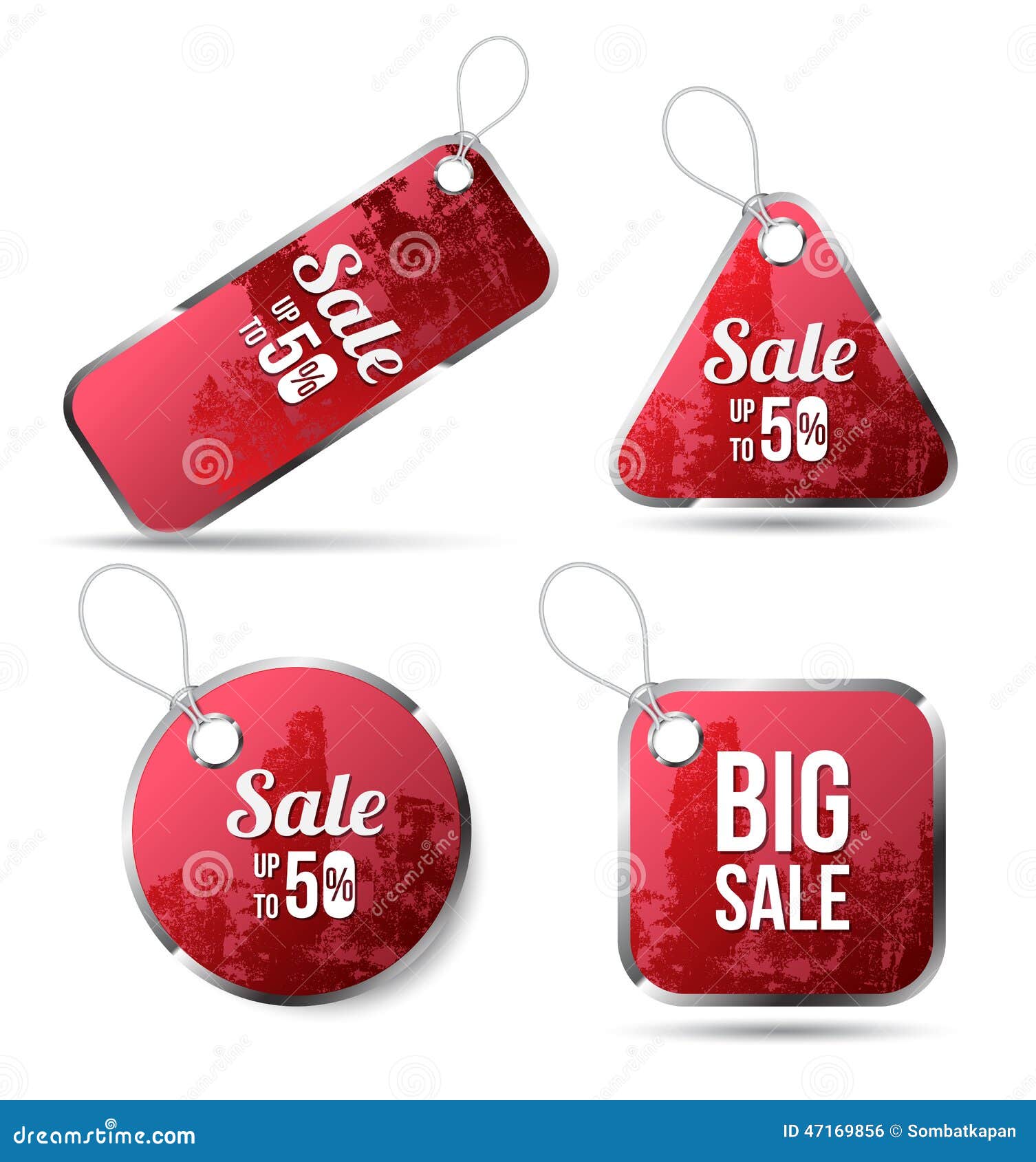 Red Tag Label for Sale Promotion Texture. Stock Vector - Illustration ...