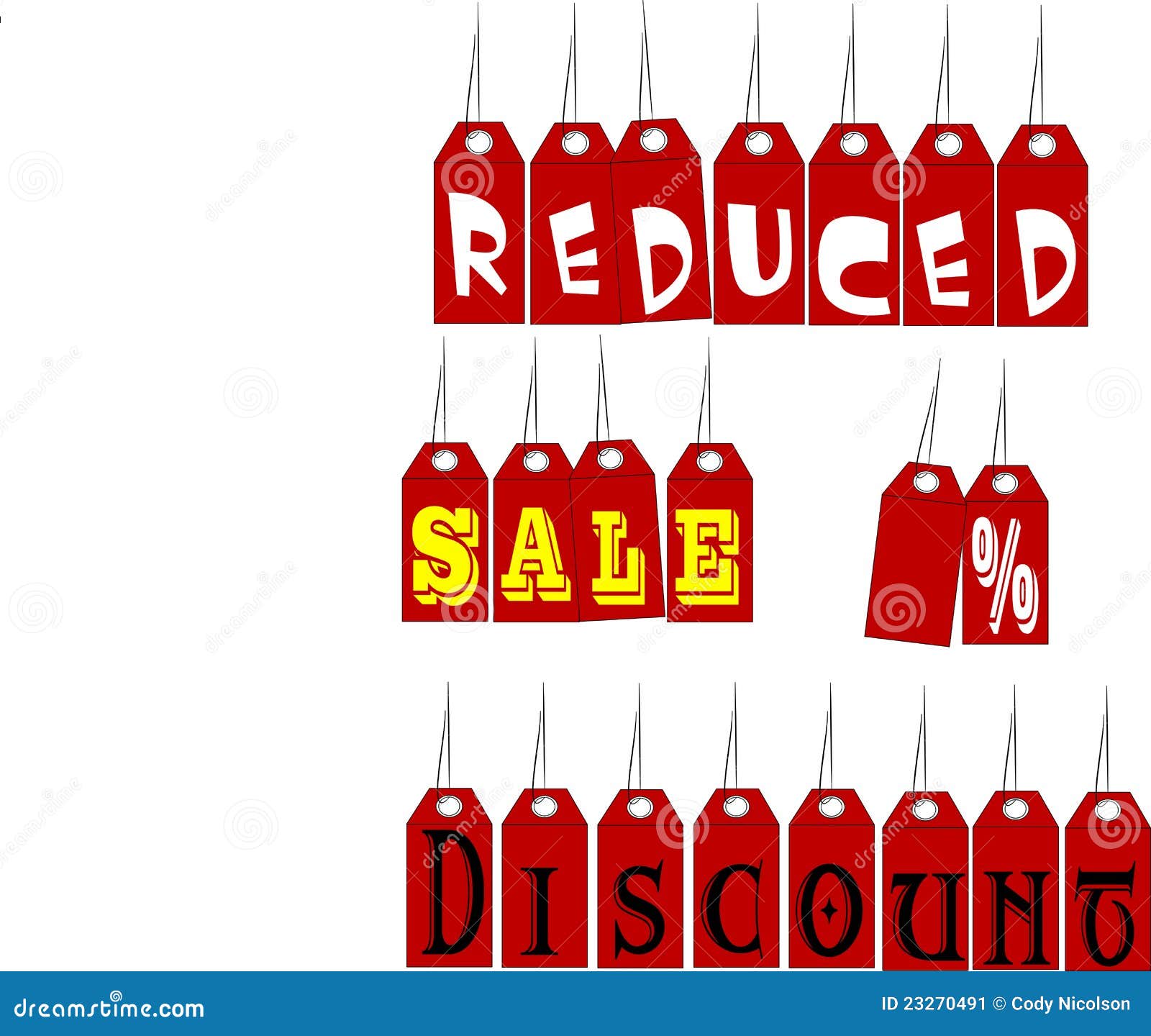 Red tag sale stock vector. Illustration of reductions - 23270491