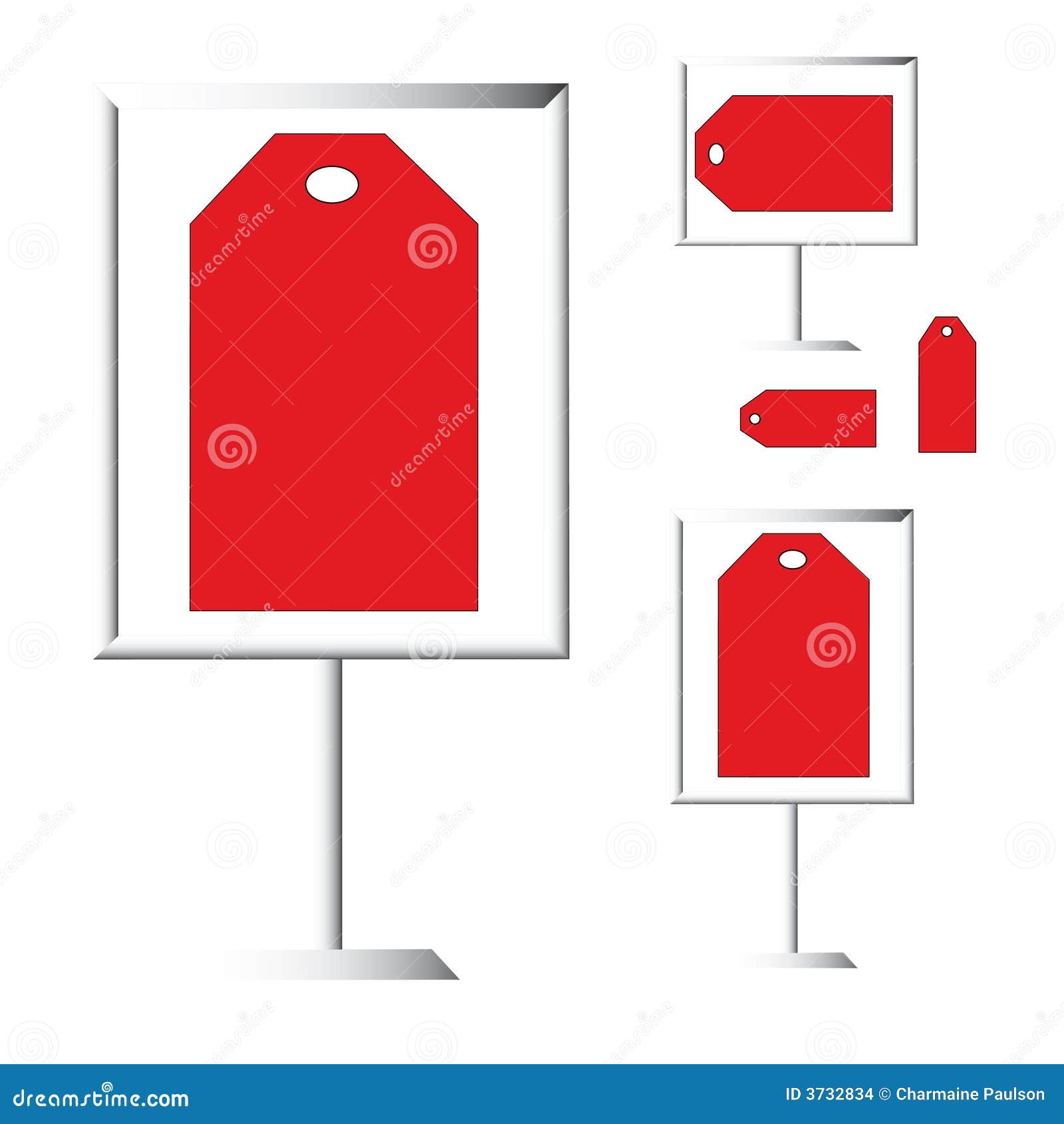 Red Tag Sale stock vector. Illustration of isolated, marketing - 3732834