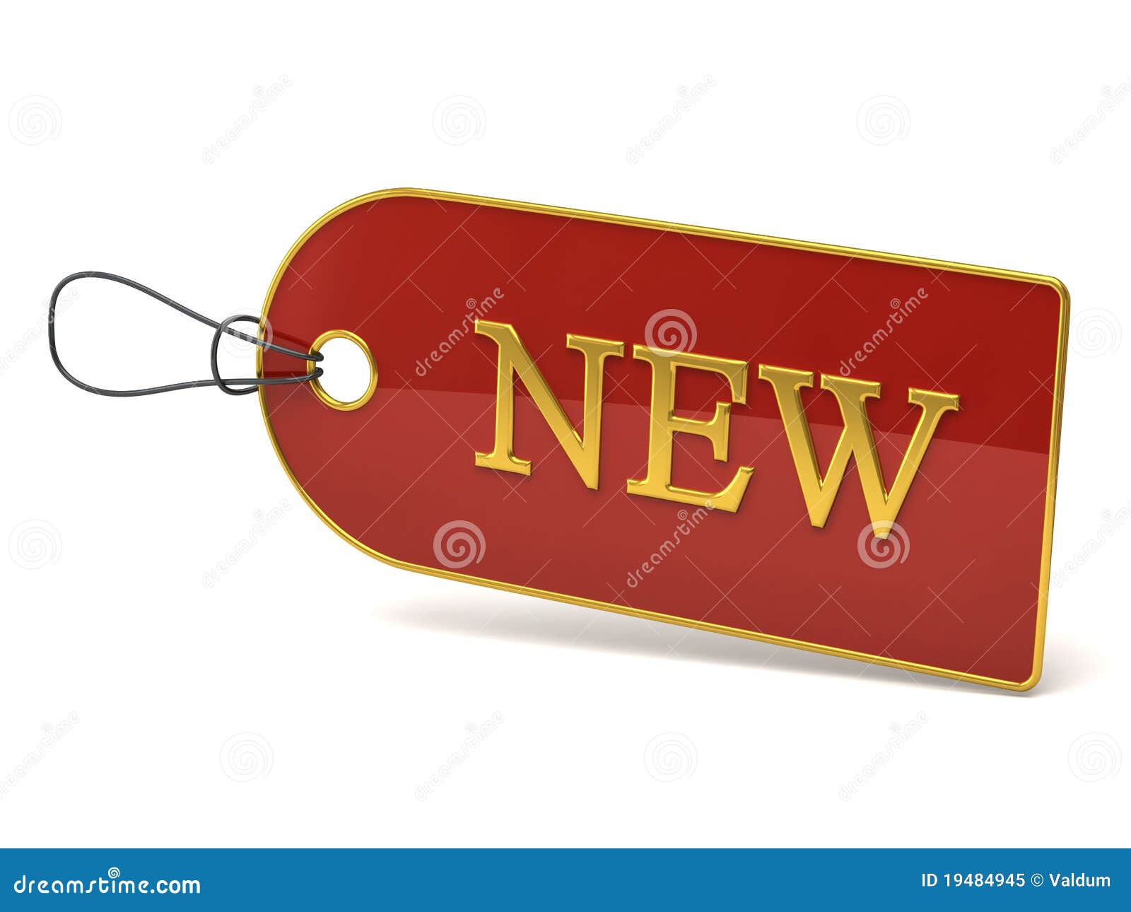 Red Tag with Word New on it Stock Illustration - Illustration of ...