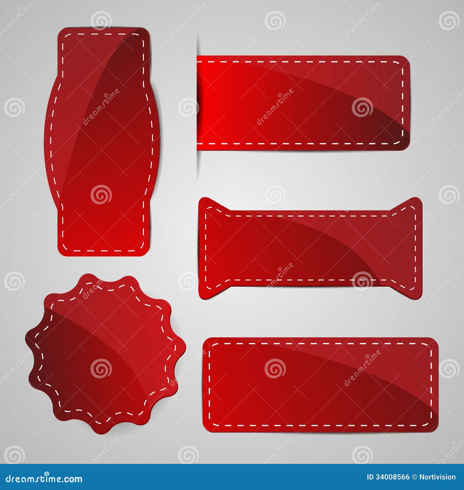Red tags stock illustration. Illustration of banner, element - 34008566