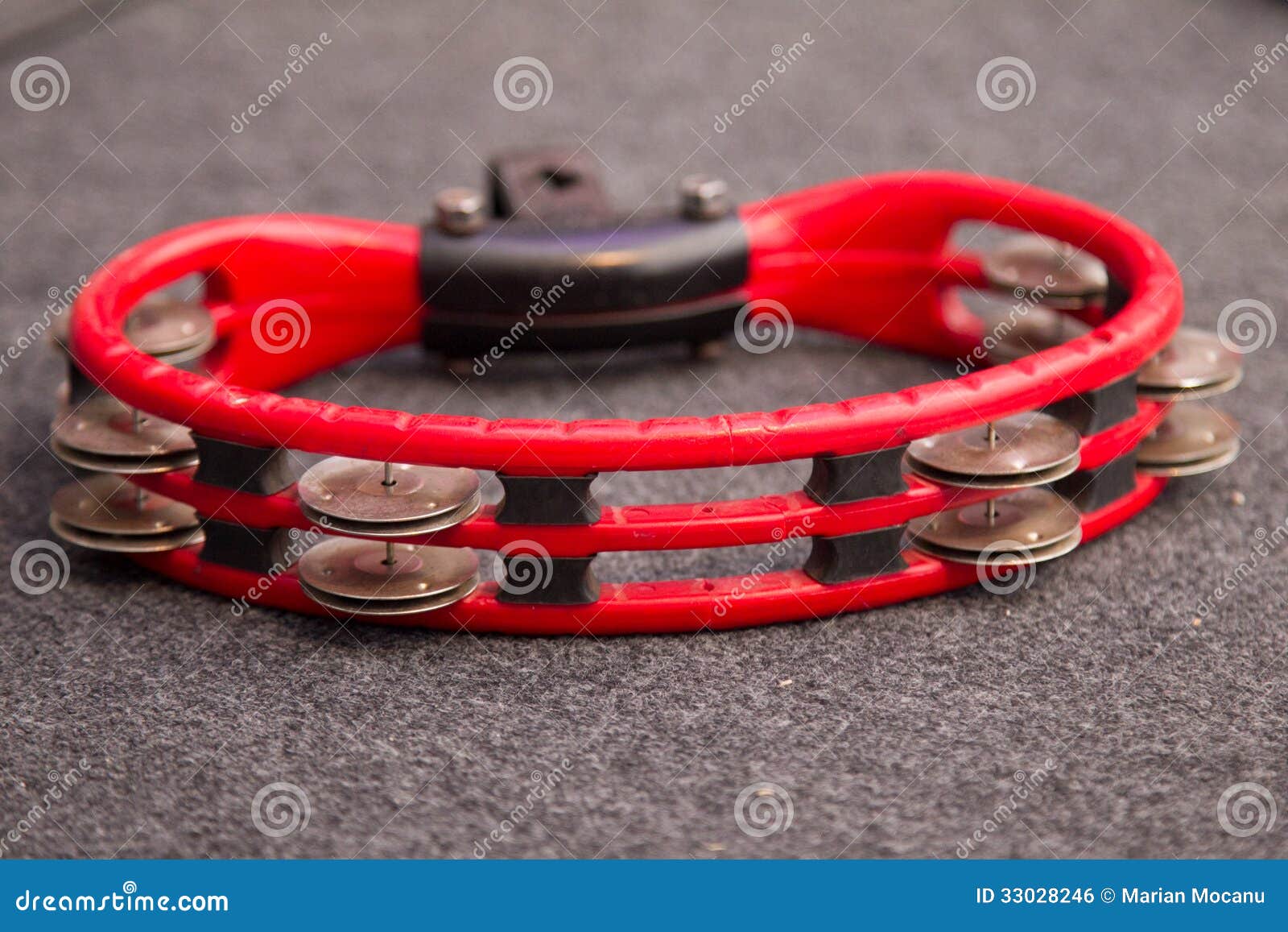 Red tambourine stock photo. Image of dance, rhythm, dirty - 33028246