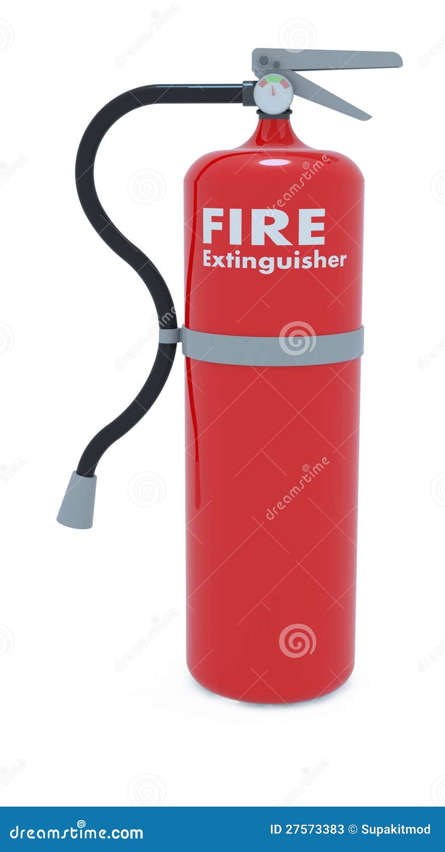 Red Tank of Fire Extinguisher Stock Illustration - Illustration of ...