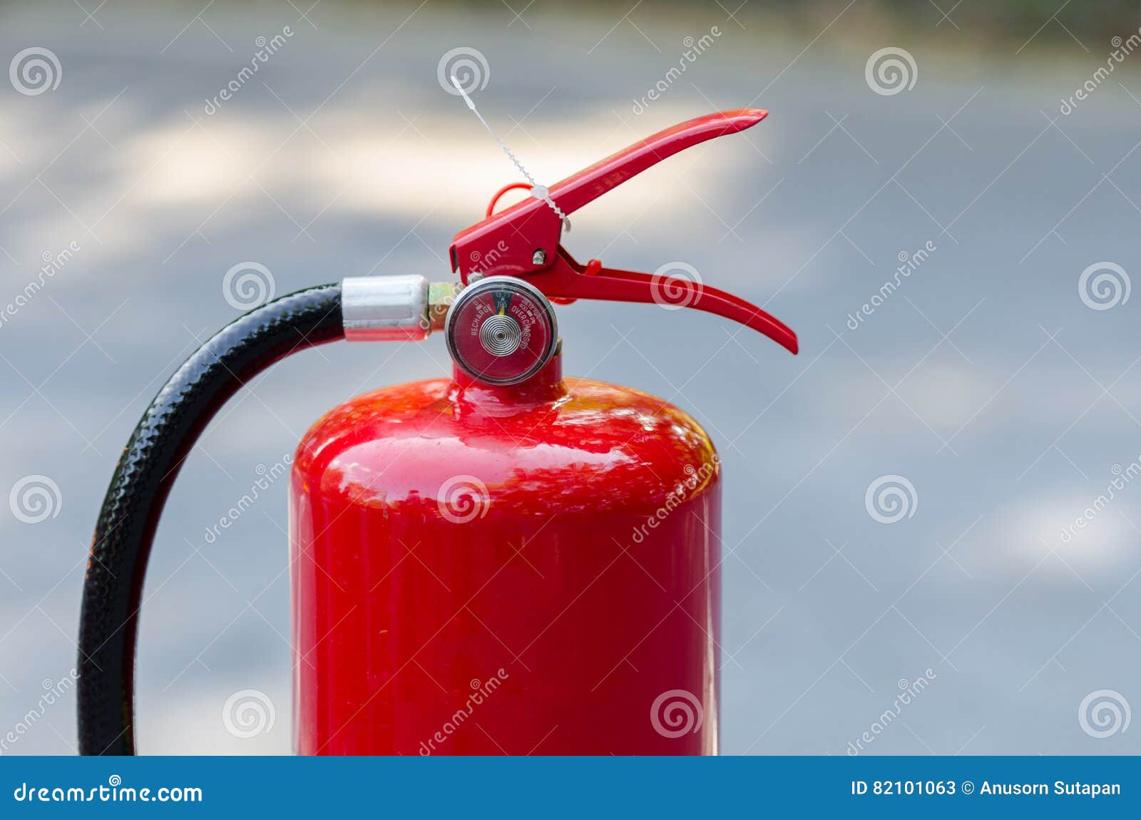 Red Tank of Fire Extinguisher Stock Image - Image of firefighter, flame ...