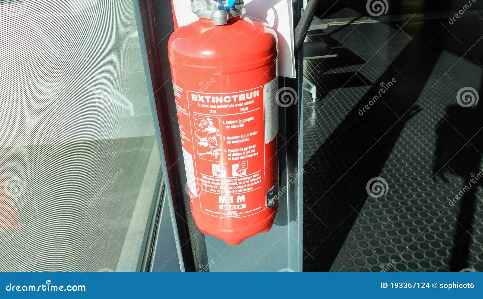 Red Tank of Fire Extinguisher. Fire Extinguishing System Editorial ...
