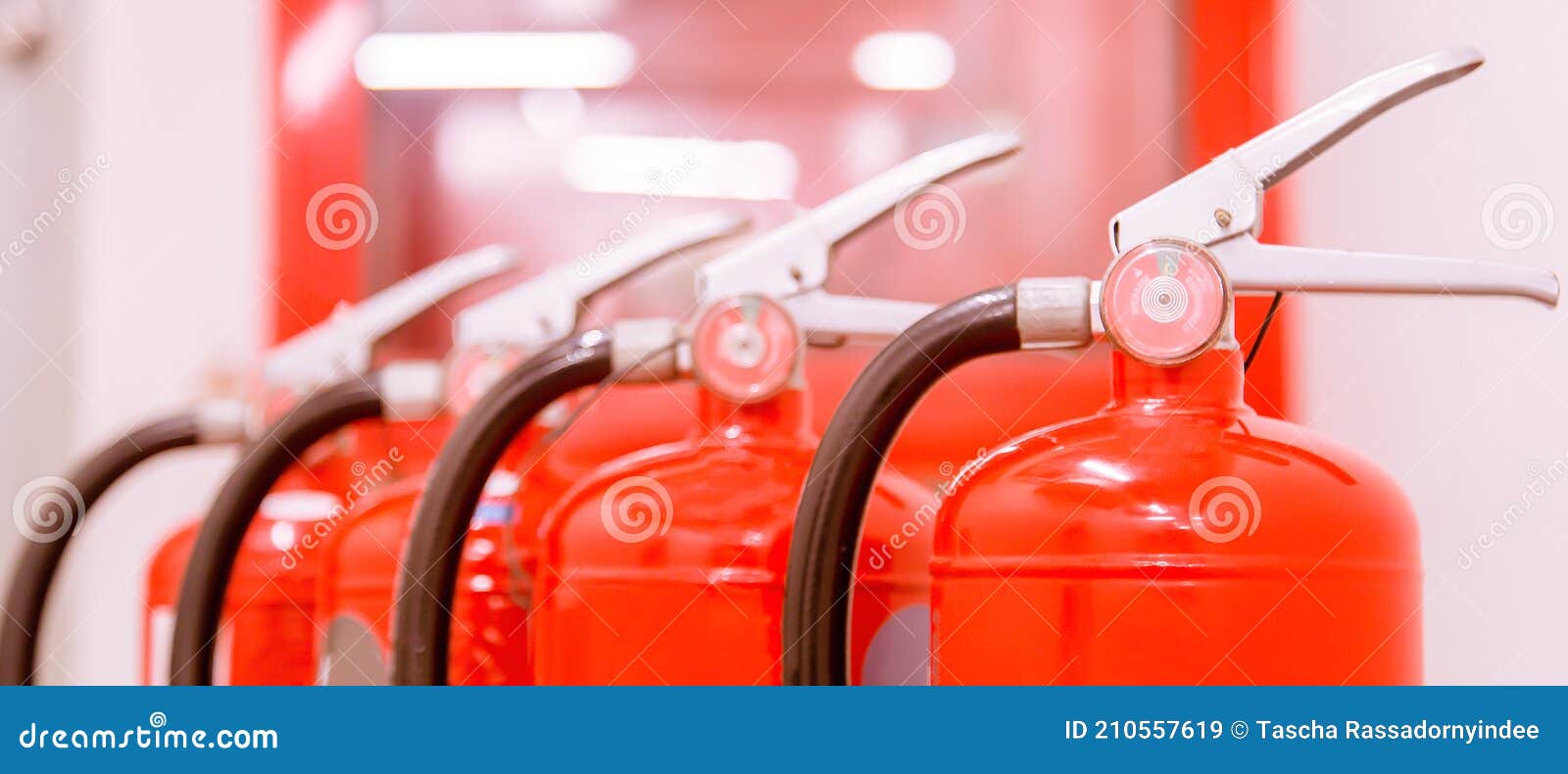 Red Tank of Fire Extinguisher Overview of a Powerful Industrial Fire ...