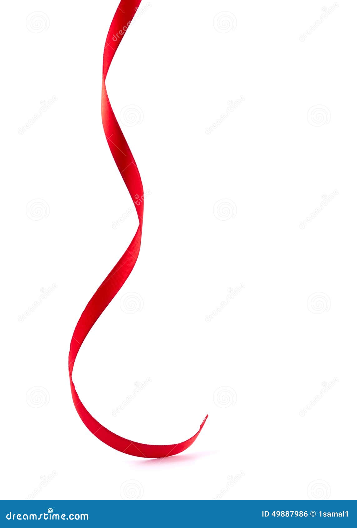 Red Tape Loop on White Background Stock Photo - Image of loop, ornament ...