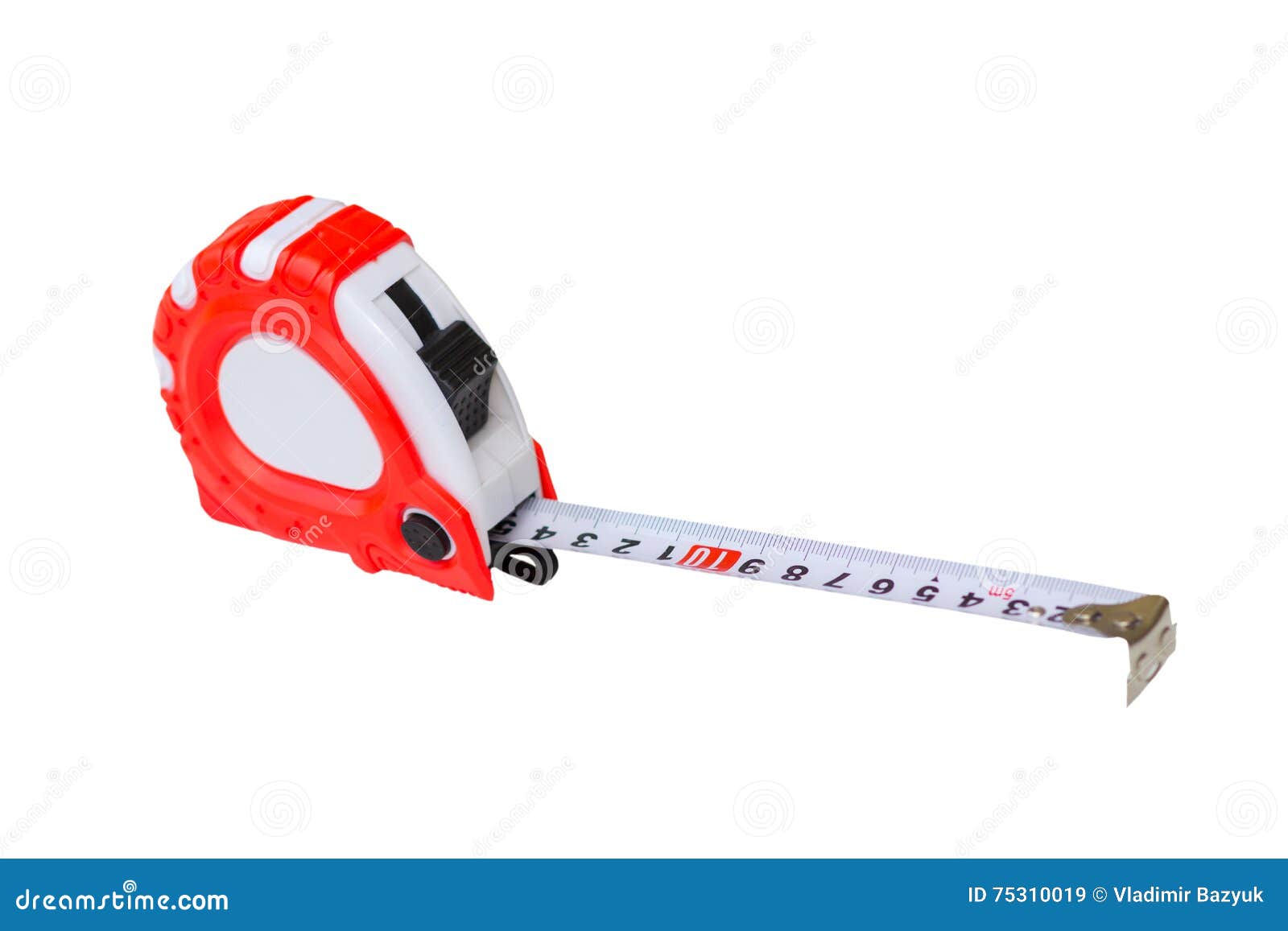 Red Tape measure stock image. Image of project, black - 75310019