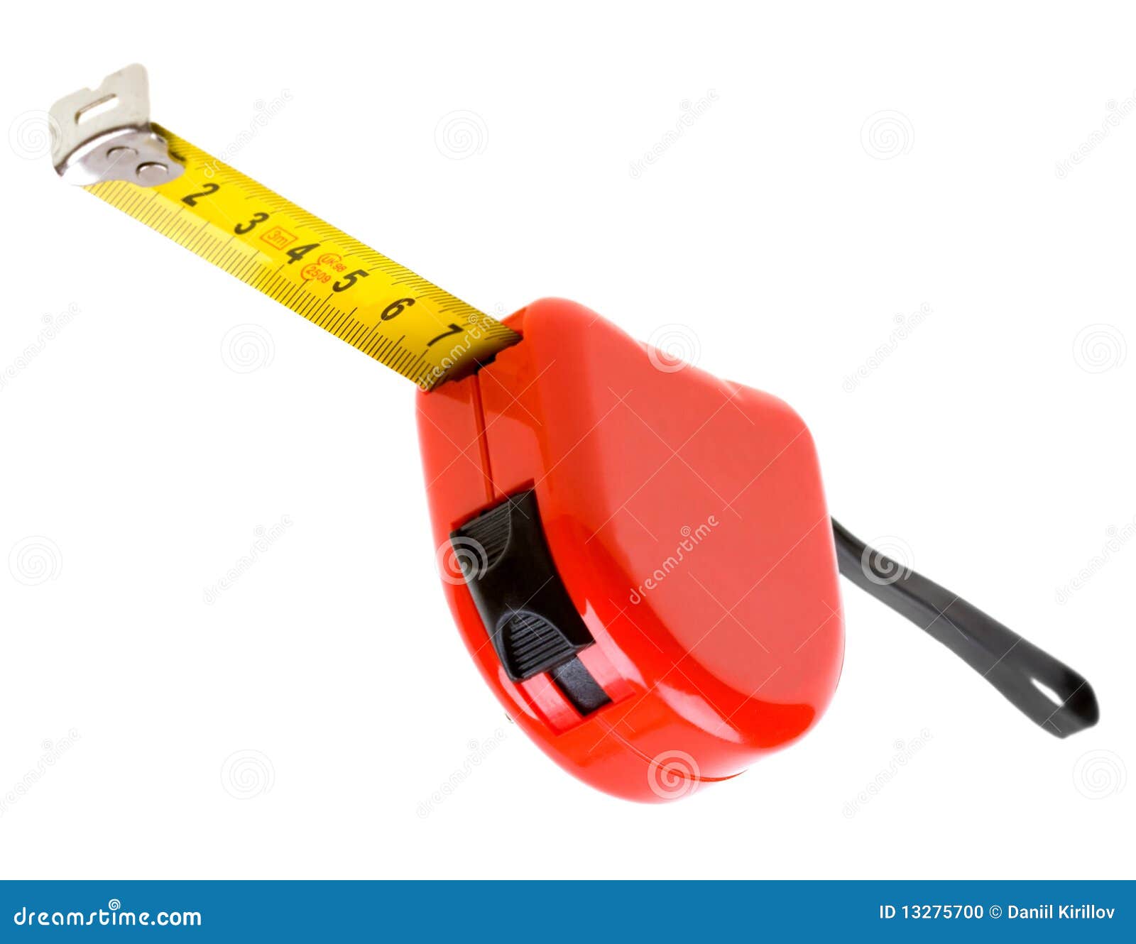 Red Tape Measure Isolated on White Stock Photo - Image of construction ...