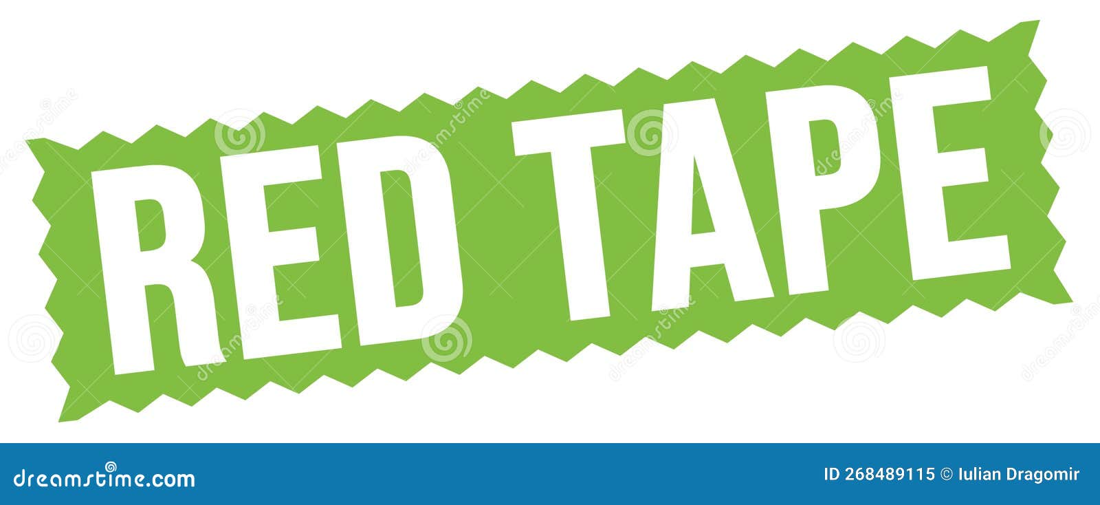 RED TAPE Text Written on Green Stamp Sign Stock Illustration ...