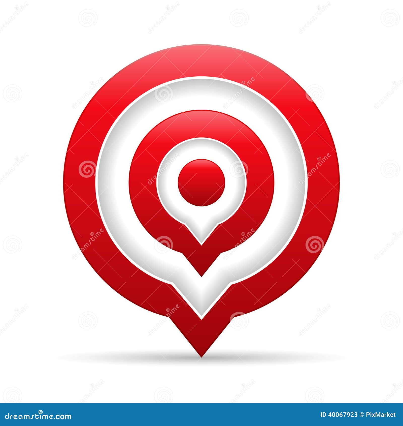 Red Target stock vector. Illustration of board, shape - 40067923