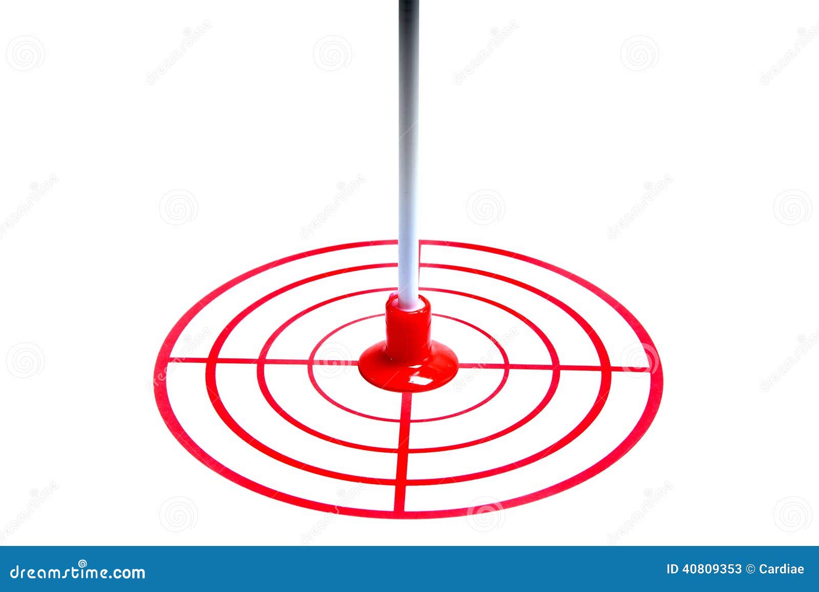 Red Target and an Arrow Isolated on White Background Stock Image ...