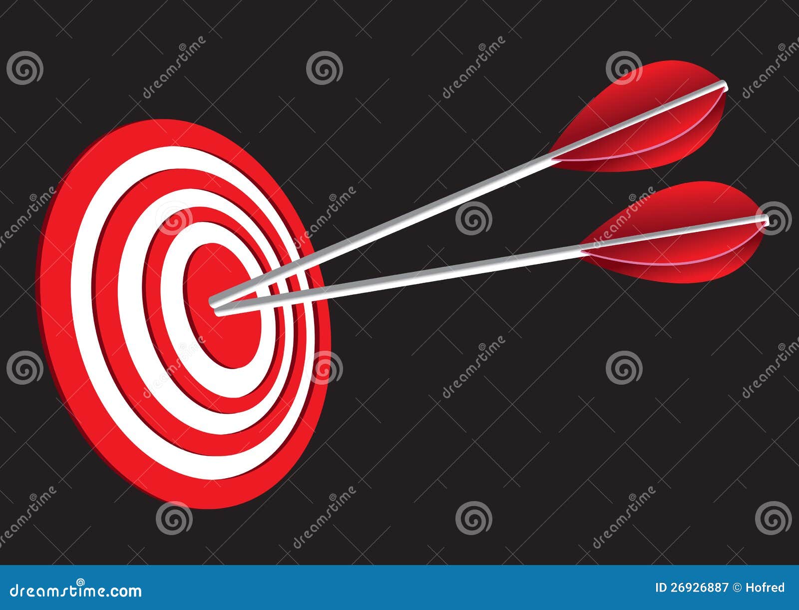 Red Target Board stock vector. Illustration of accuracy - 26926887