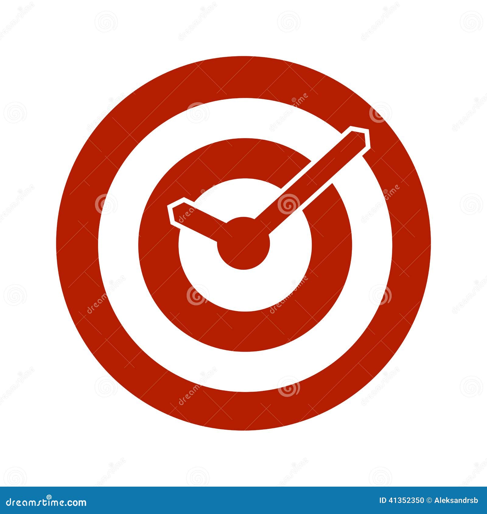 Red Target Conceptual Clock Icon Stock Vector - Illustration of ...
