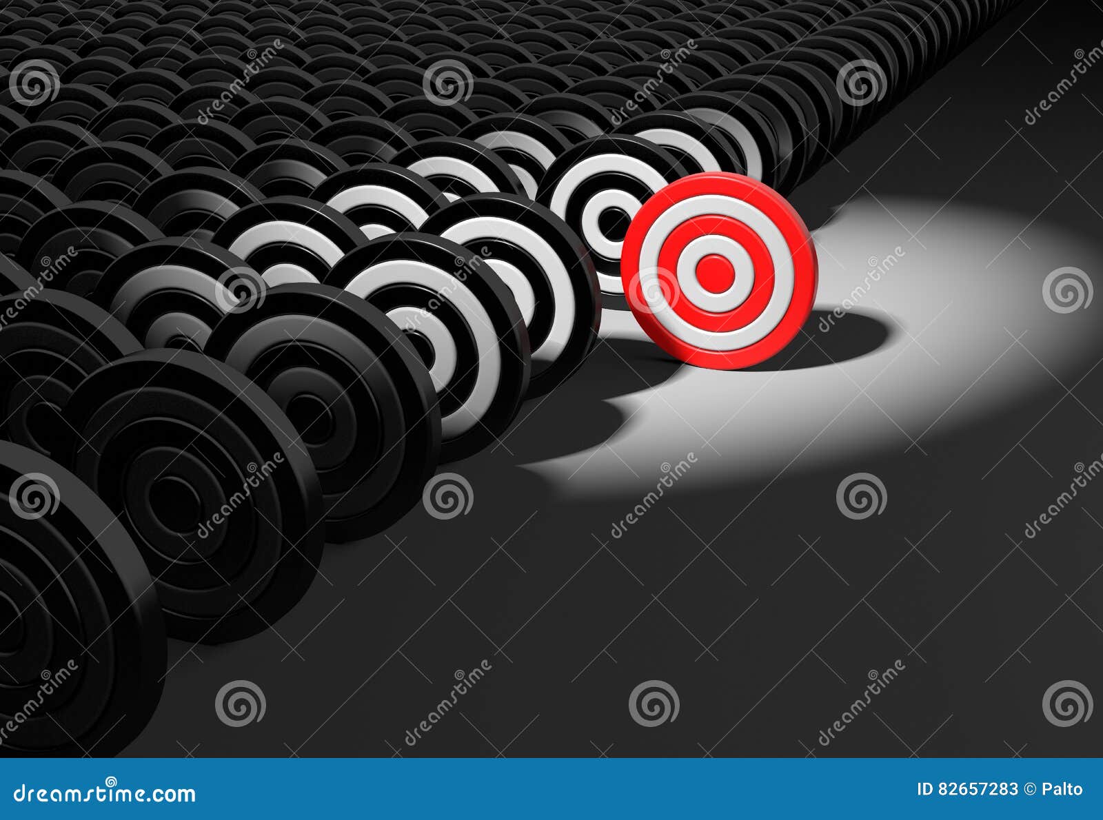 Red Target Different from the Crowd Stock Illustration - Illustration ...