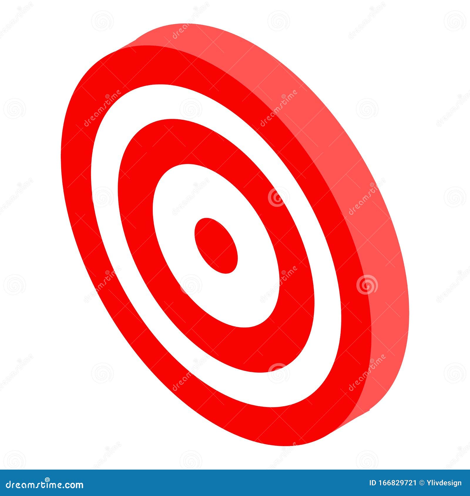 Red Target Icon, Isometric Style Stock Vector - Illustration of archery ...
