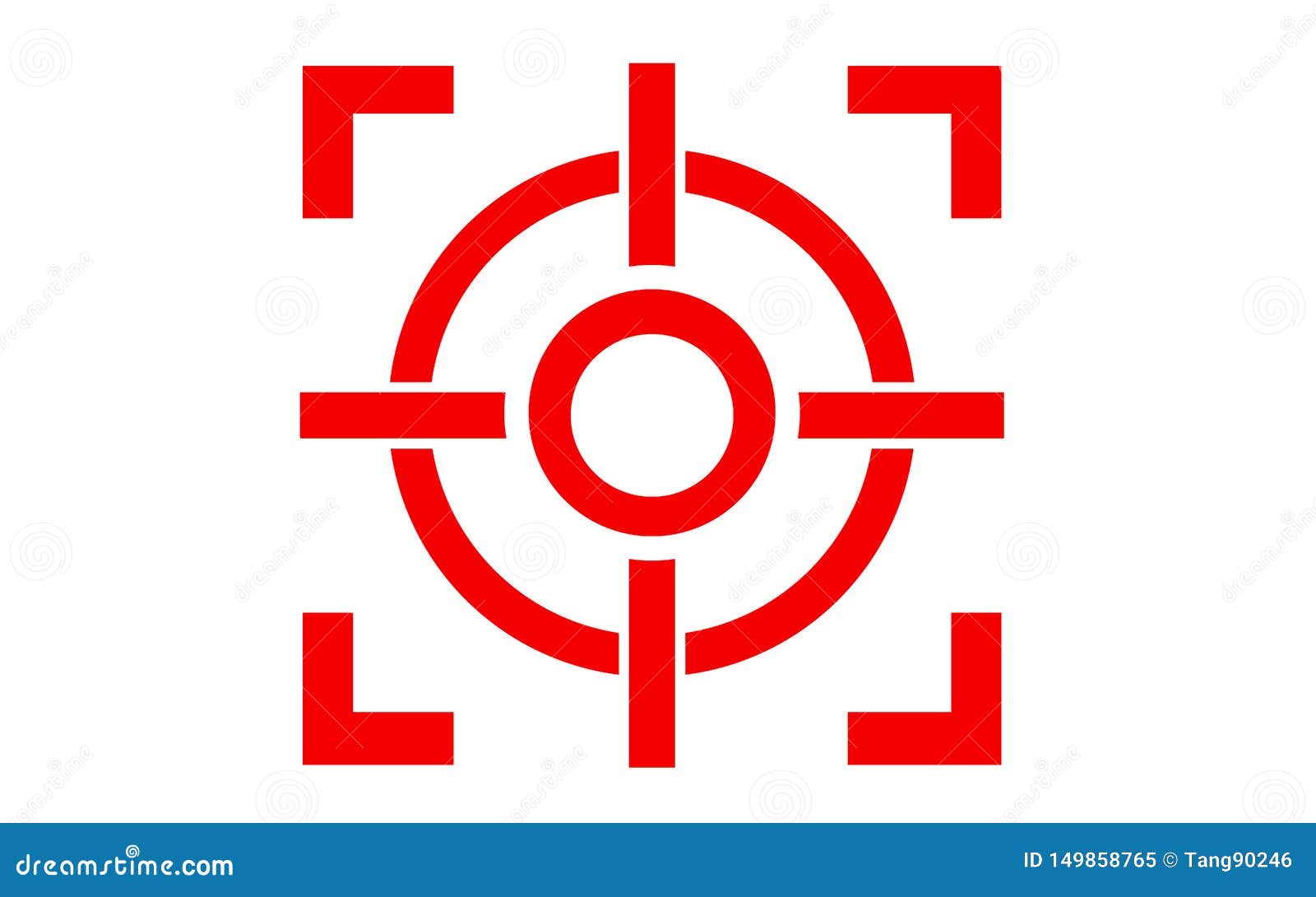 Red Target Icon in Modern Design Style Stock Illustration ...
