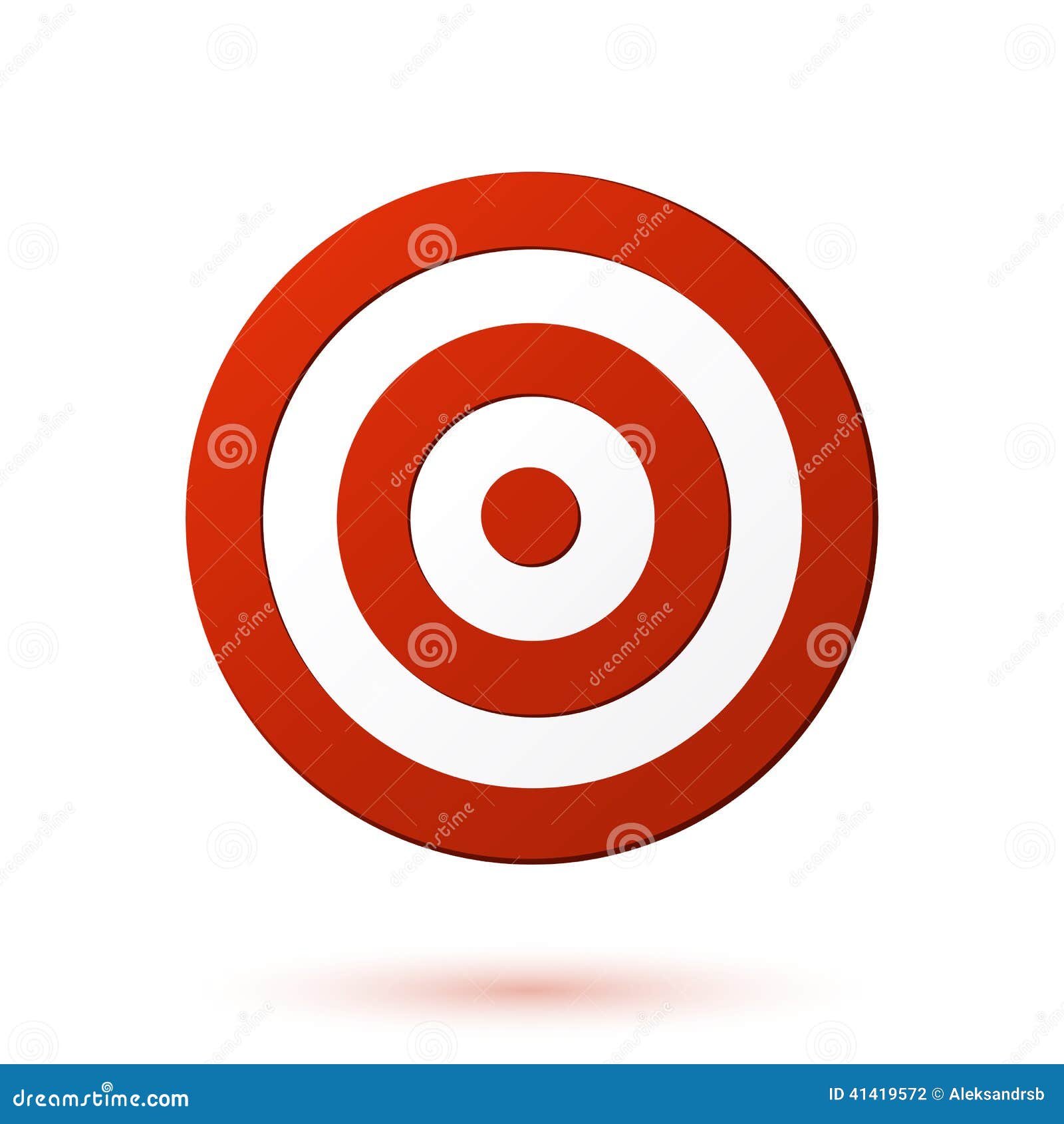Red target icon stock vector. Illustration of aspirations - 41419572