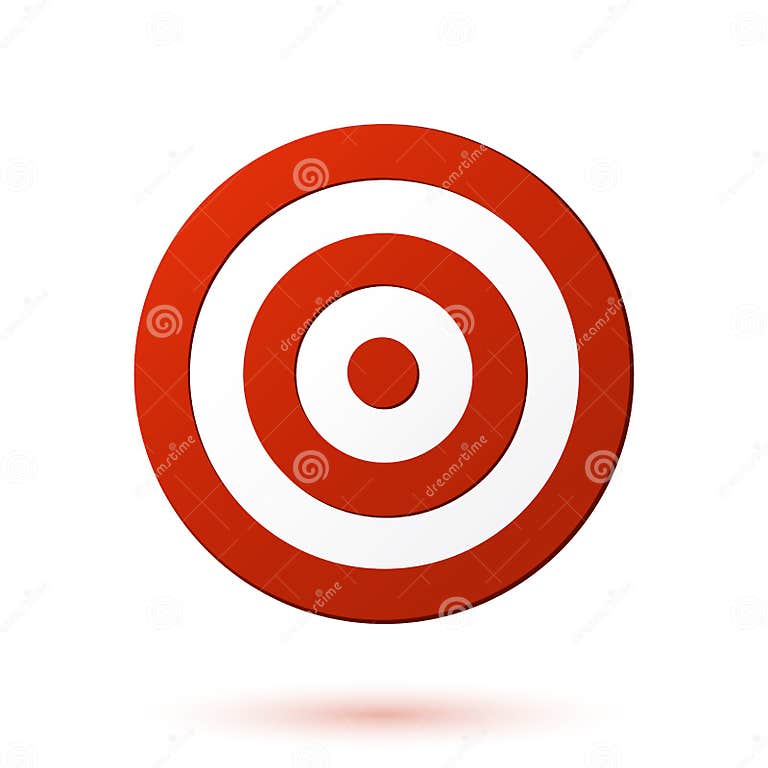Red target icon stock vector. Illustration of aspirations - 41419572