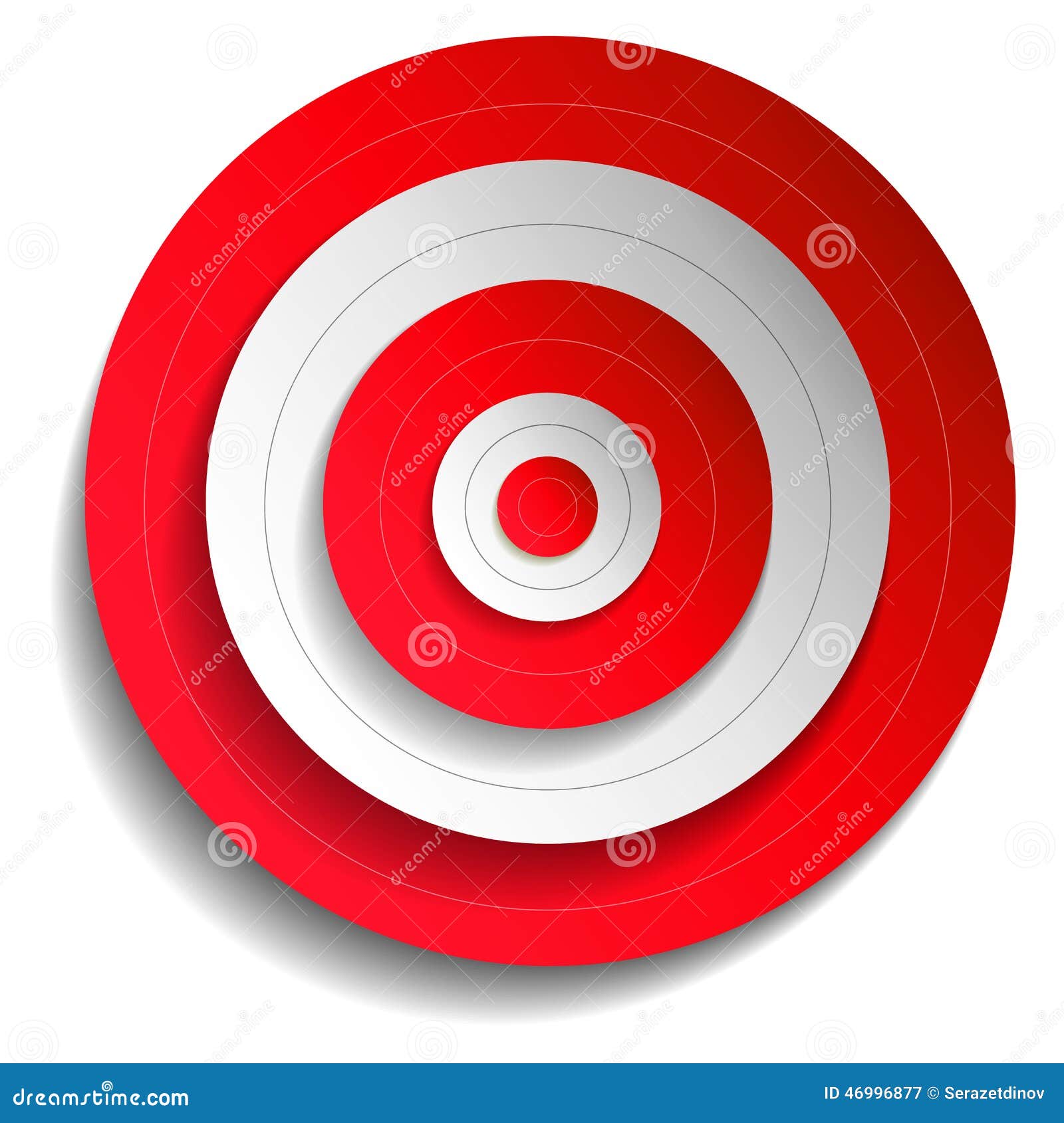 Red target stock vector. Illustration of aspirations - 46996877