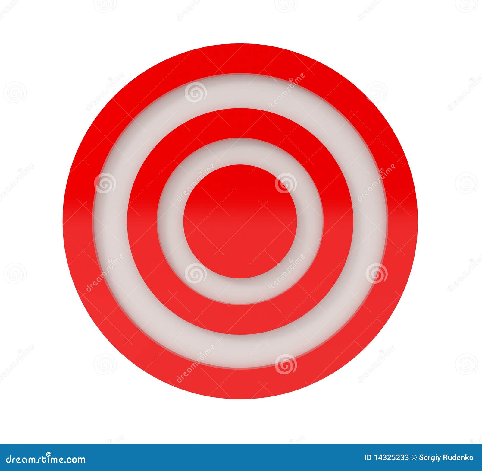 Red Target Isolated on White Stock Illustration - Illustration of ...