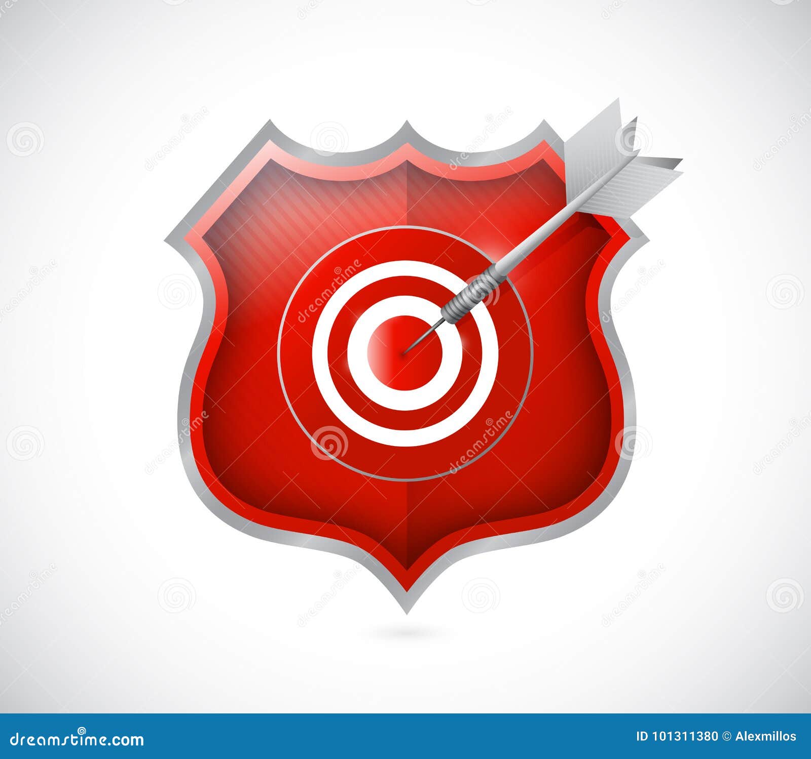 Red Target Shield Illustration Design Graphic Stock Illustration ...