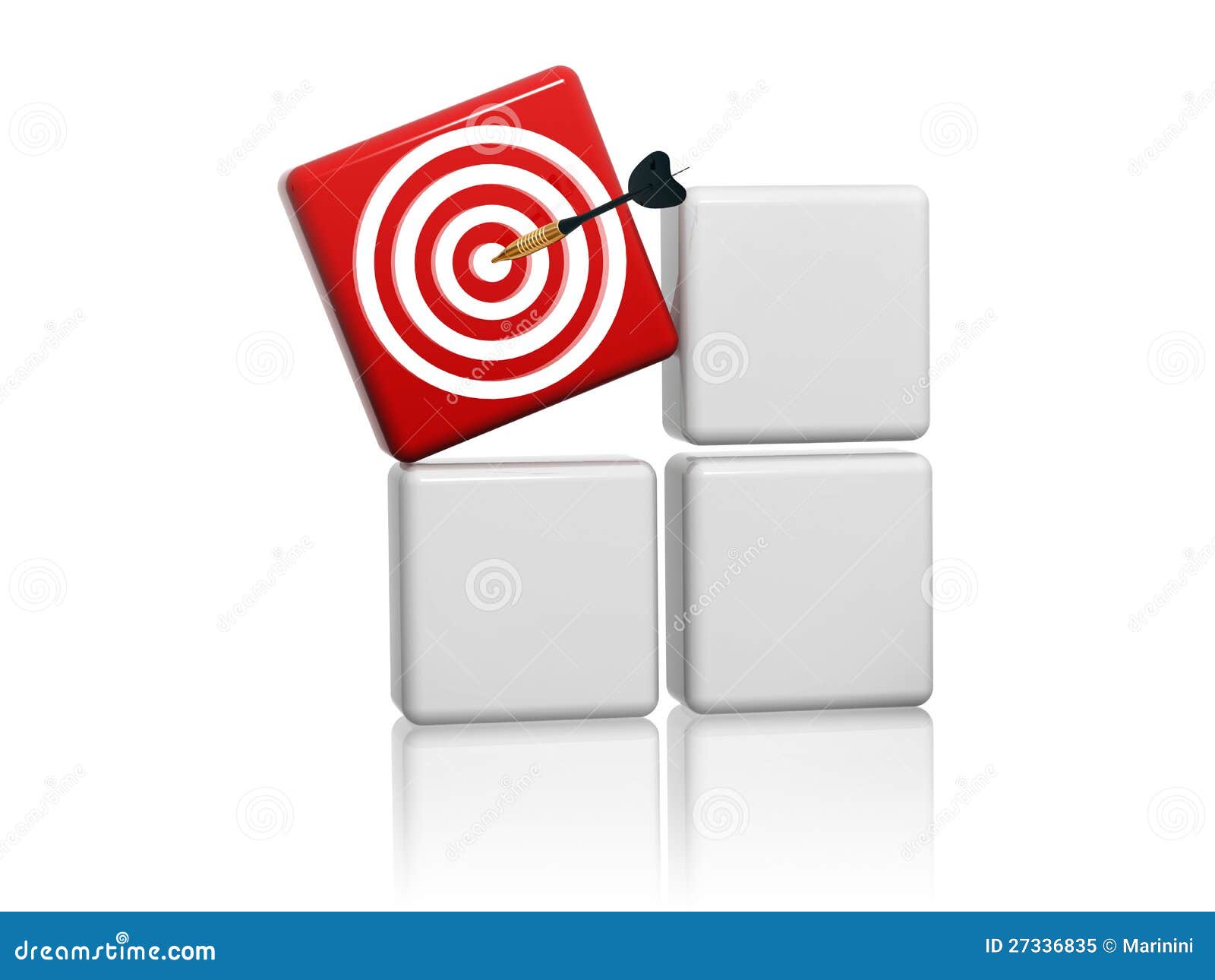 Red Target Sign with Arrow on Boxes Stock Illustration - Illustration ...