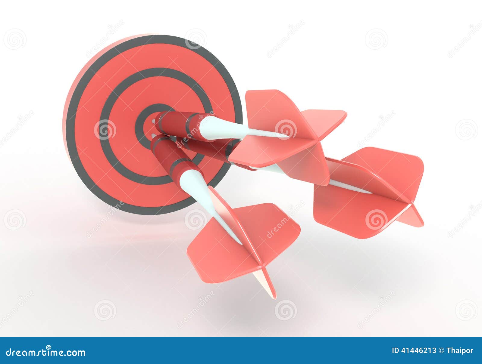 Red Target With Three Arrow Stock Image | CartoonDealer.com #41446213