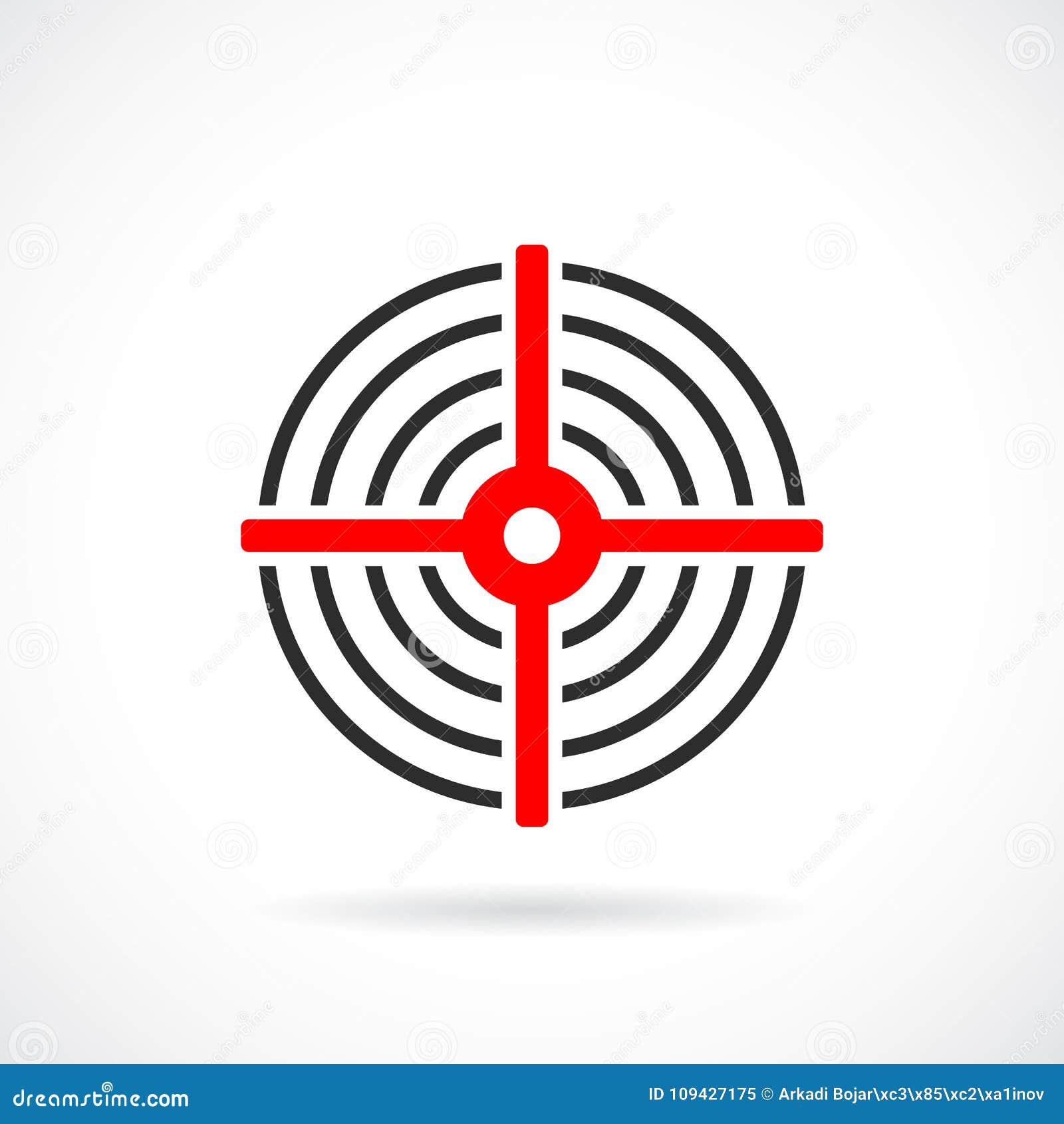 Red target vector icon stock vector. Illustration of mark - 109427175 Red target vector icon stock vector. Illustration of mark - 109427175