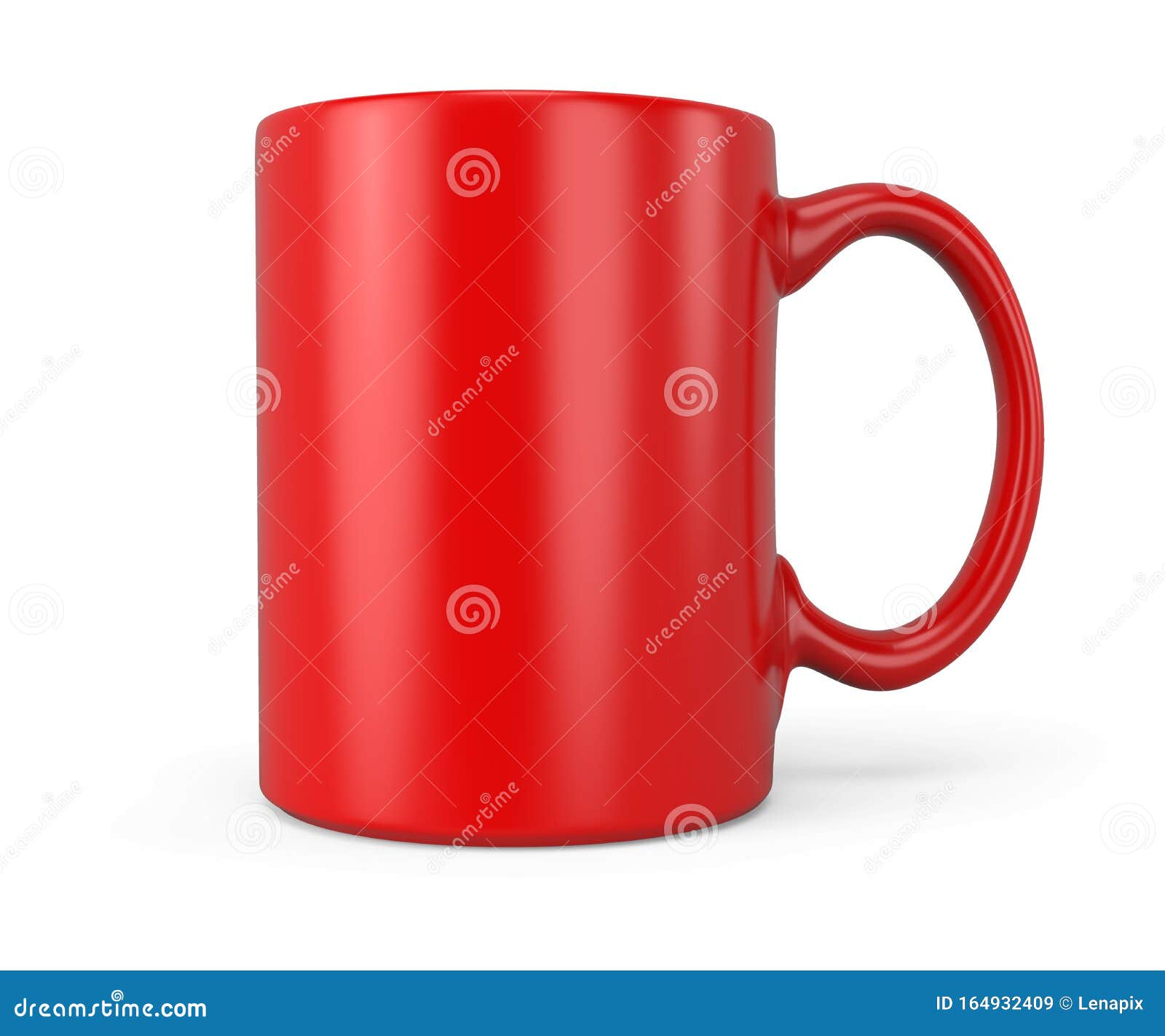 Red Tea or Coffee Mug Side View Stock Illustration - Illustration of ...
