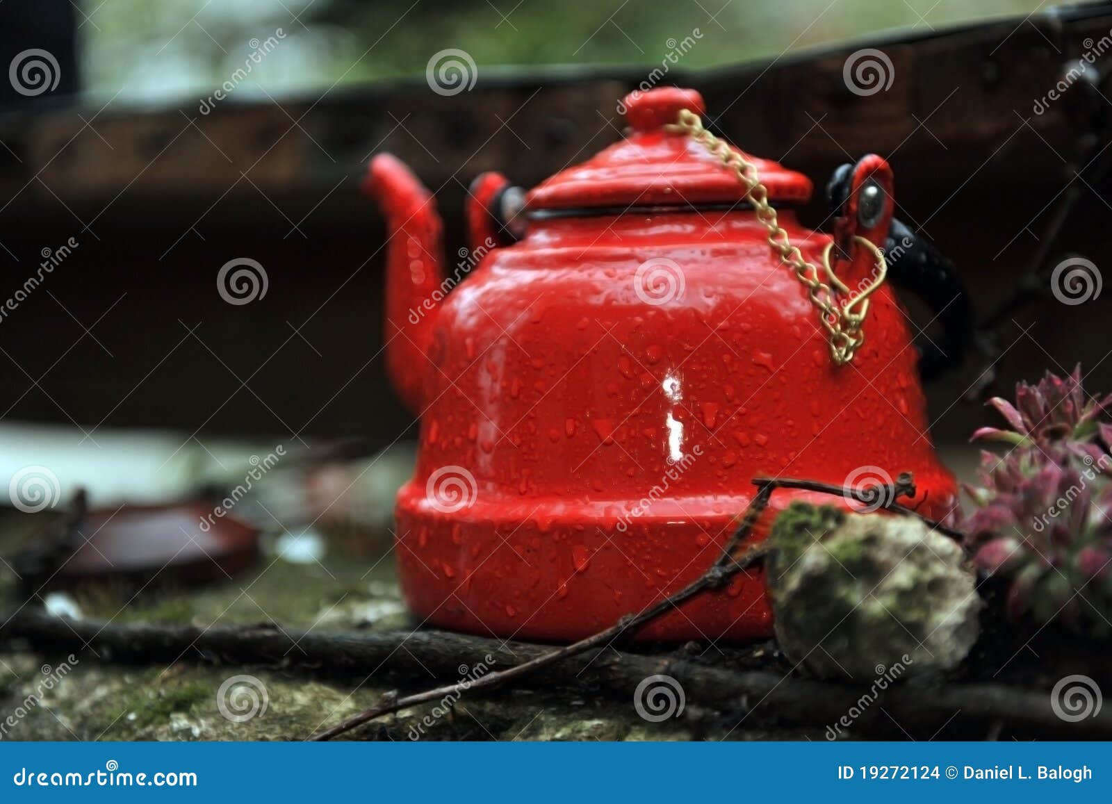Red Tea Kettle stock photo. Image of peace, relaxed, atmosphere - 19272124