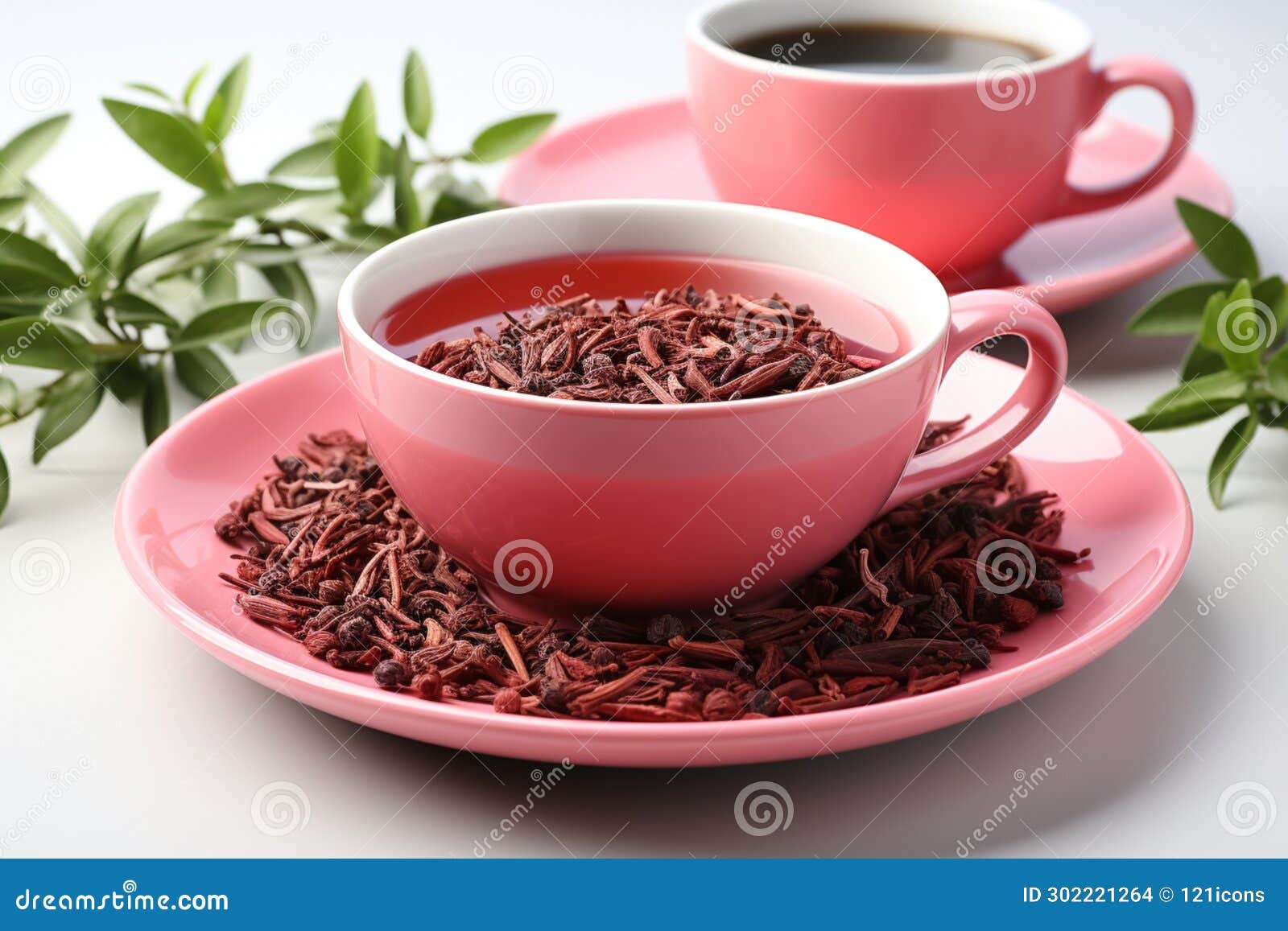 Red Tea on White Background Stock Illustration - Illustration of ...