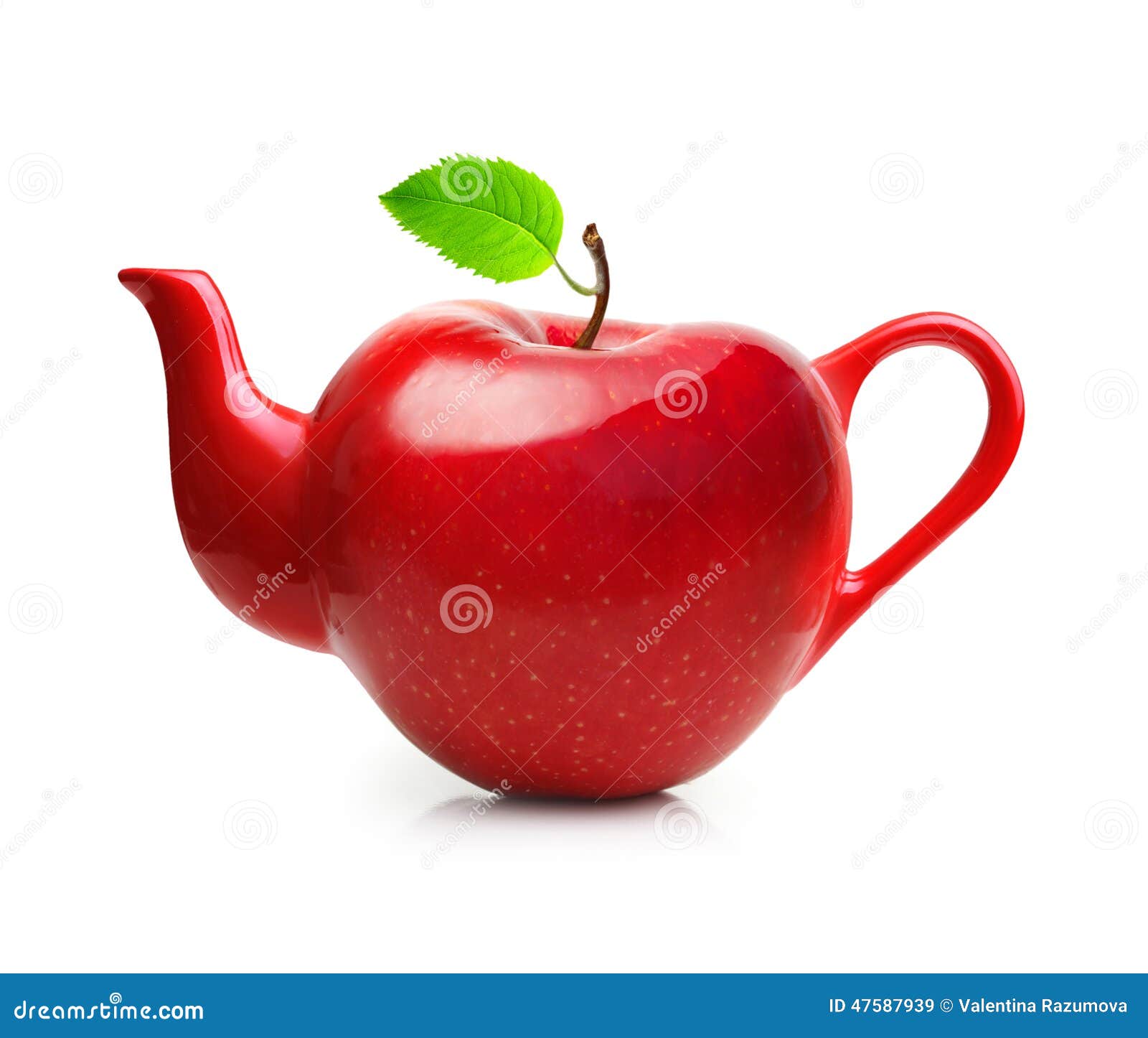 Red Teapot From Apple Fruit Stock Image - Image of ceramic, drink: 47587939