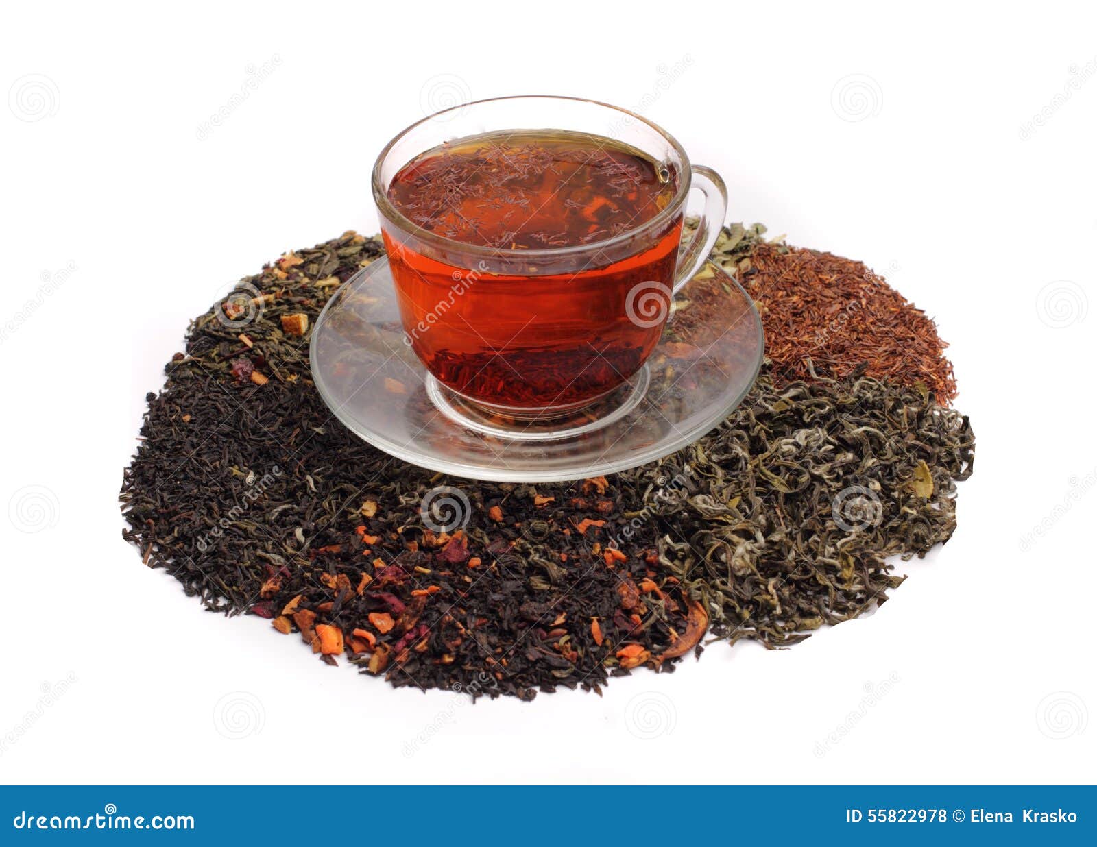 Red Teas and Assorted Tea Leaf Stock Photo - Image of chinese, english ...