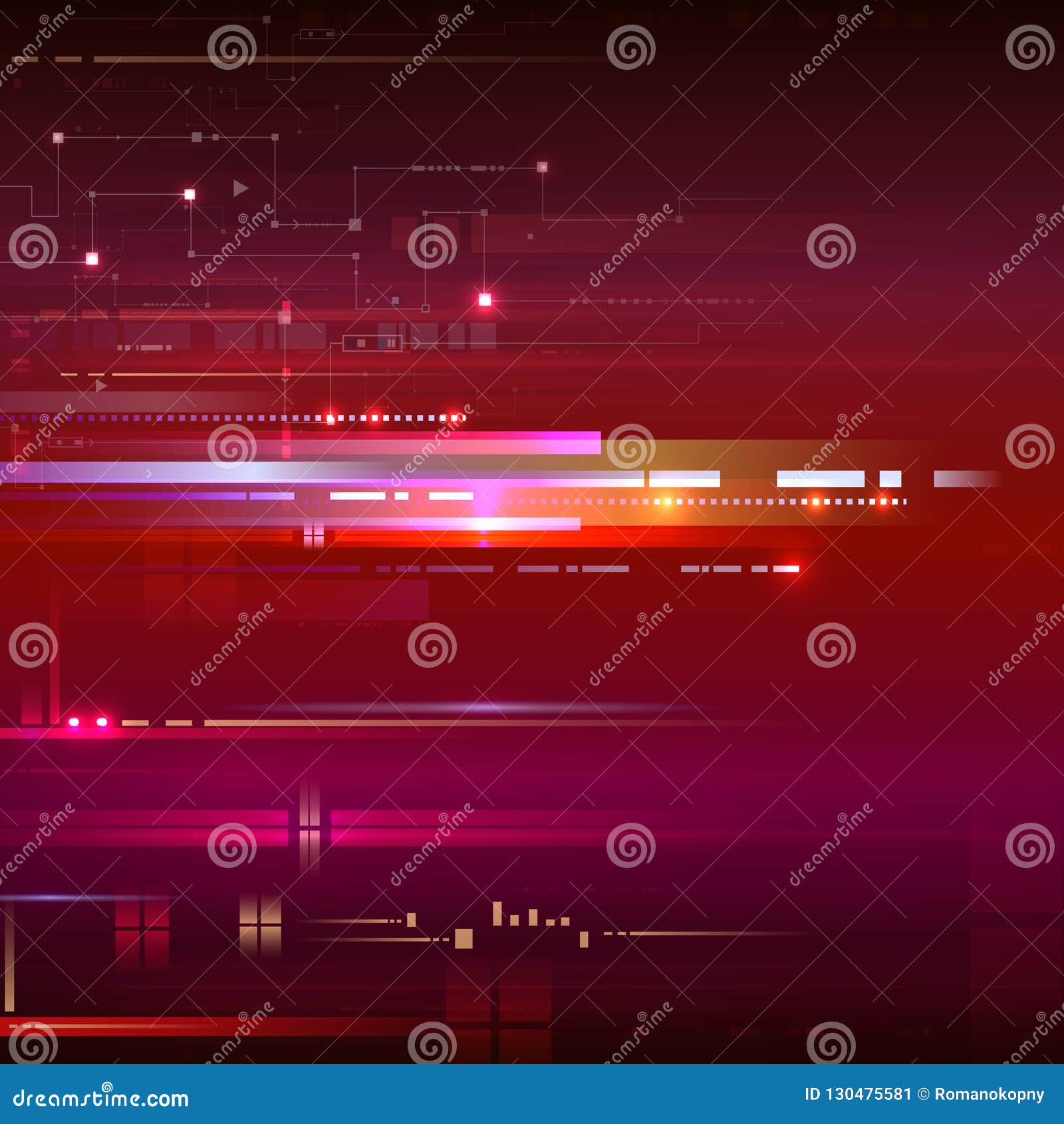 Red tech background stock vector. Illustration of creativity - 130475581