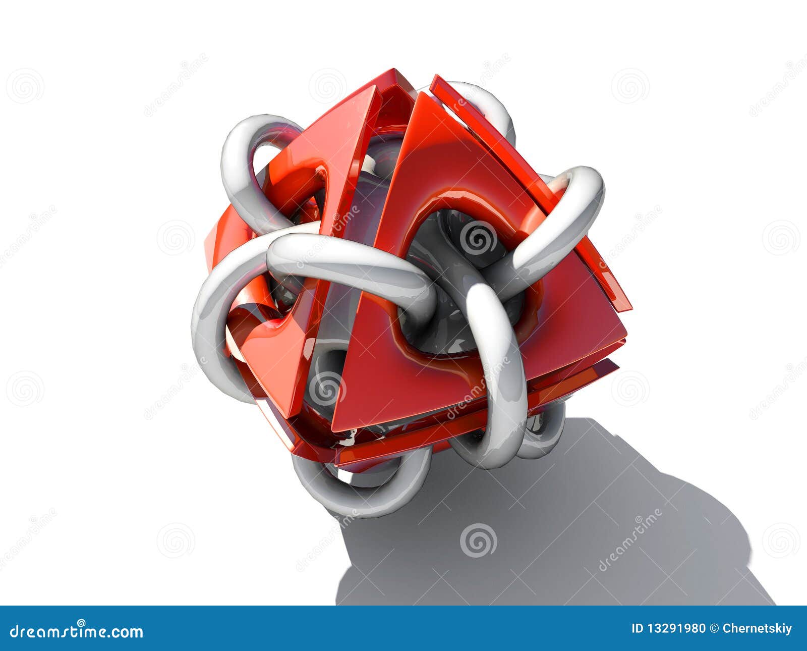 Red tech element stock illustration. Illustration of tangled - 13291980