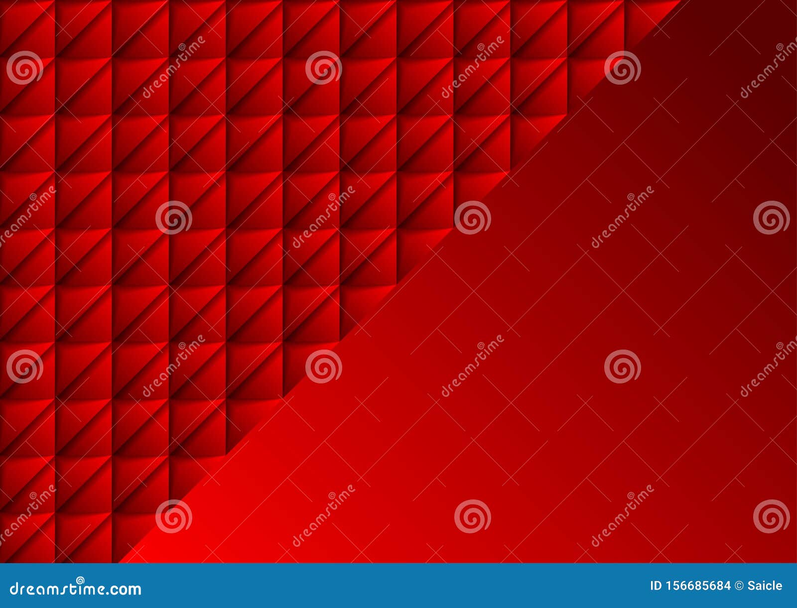 Red Tech Geometric Mosaic 3d Triangles Abstract Background Stock Vector ...