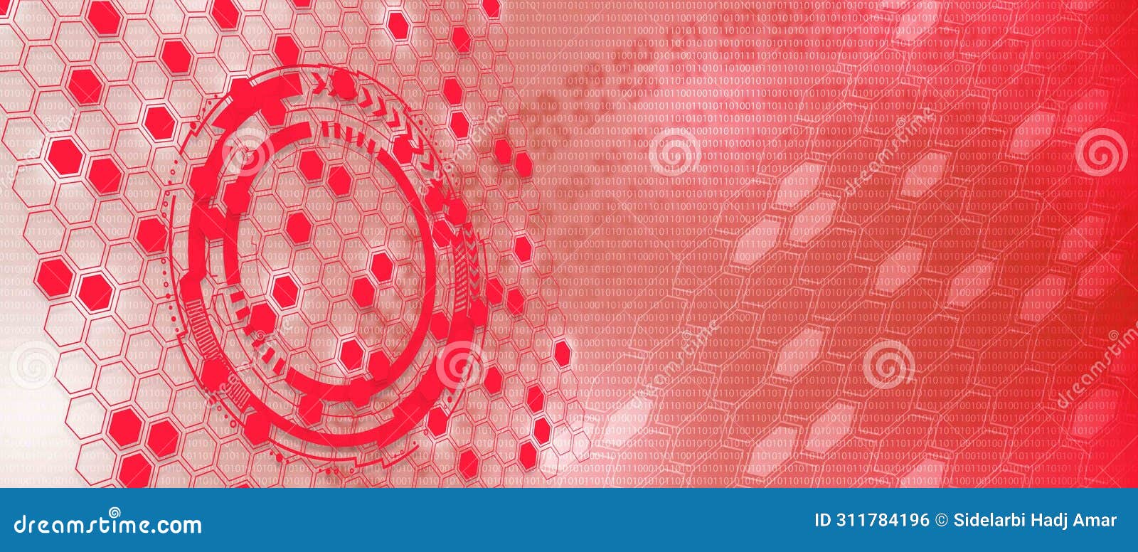 Red Technology Background and Abstract Digital Tech Circle Stock ...