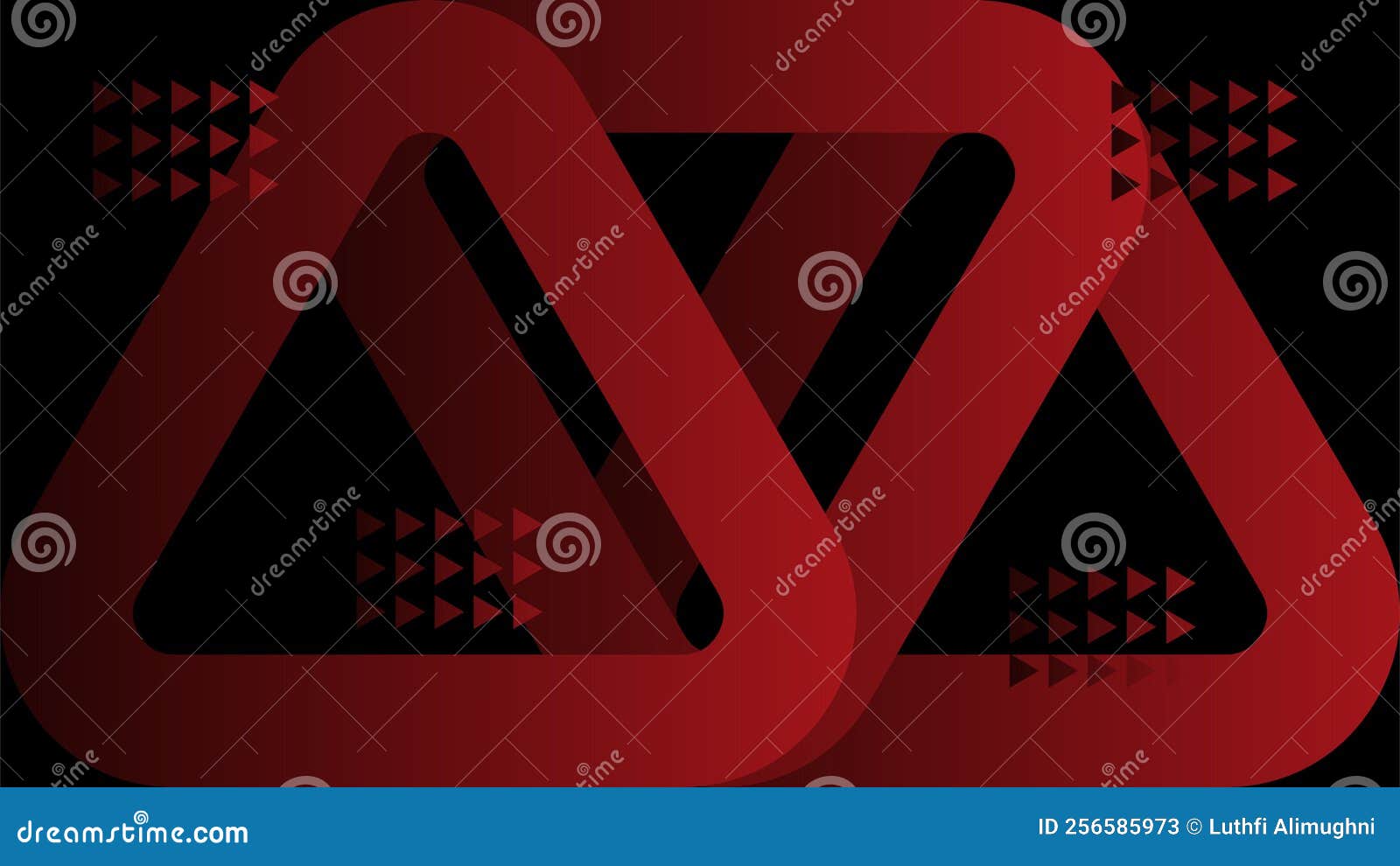 Triangle Abstract Technology Red Background Stock Vector - Illustration ...