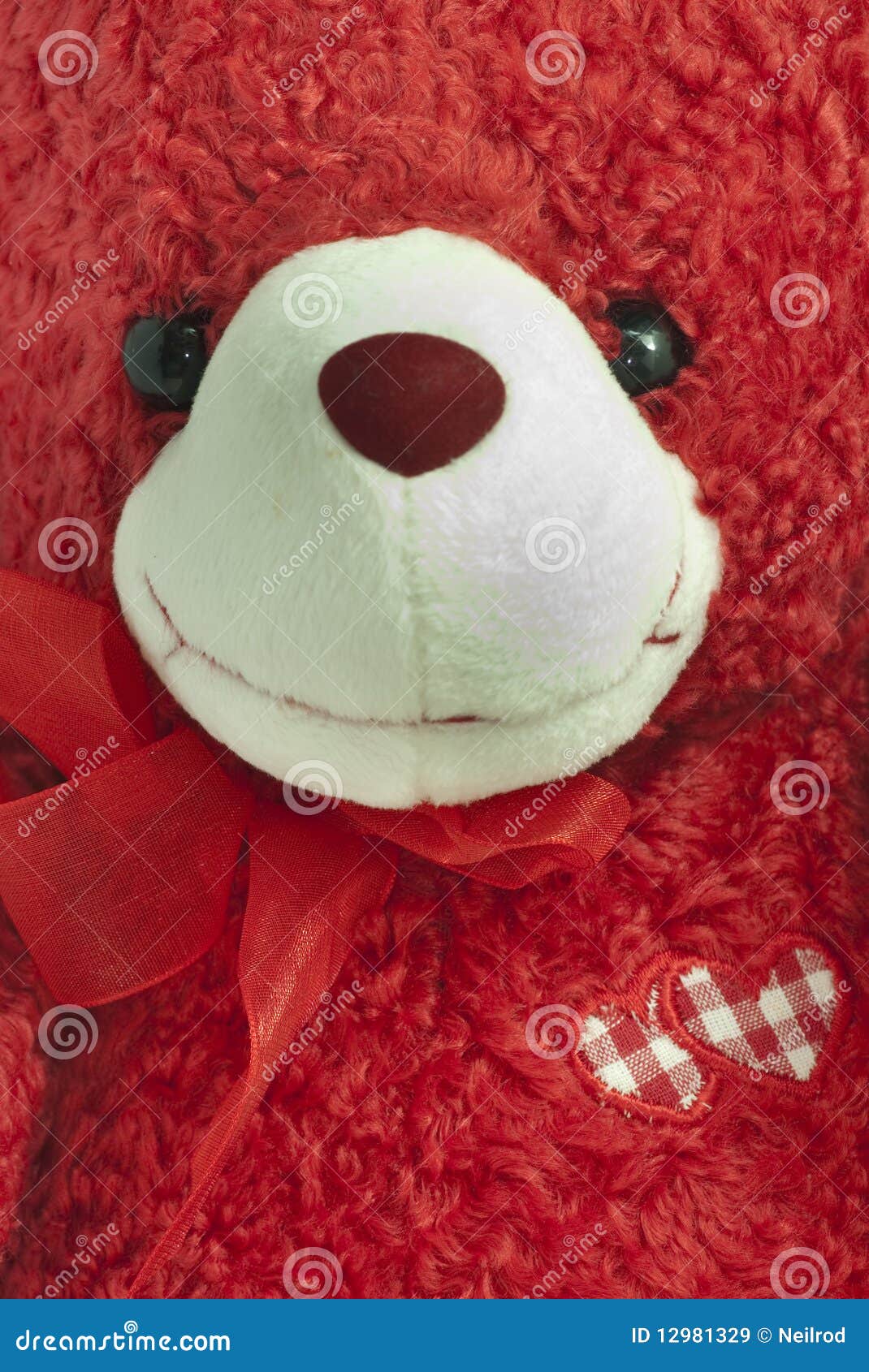 Red Teddy bear stock image. Image of color, heart, furry - 12981329