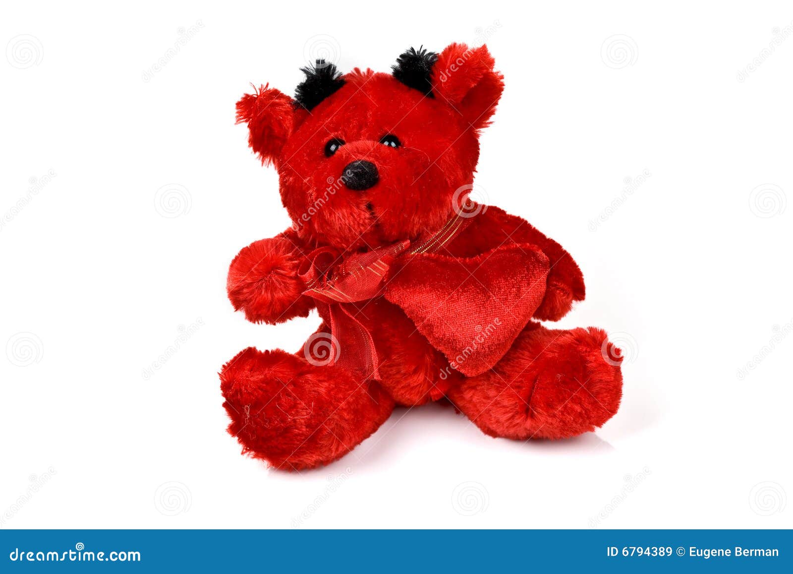 Red teddy bear stock image. Image of romance, isolated - 6794389