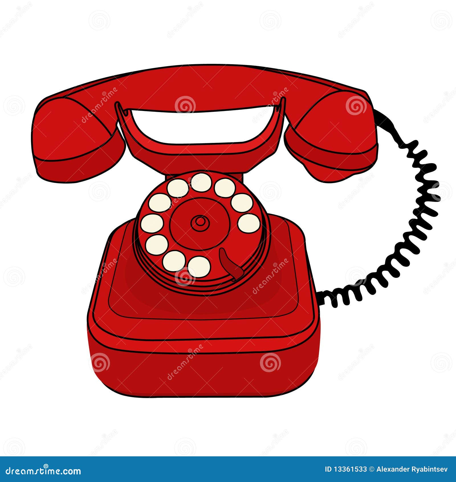 Red telephone stock illustration. Illustration of isolated - 13361533
